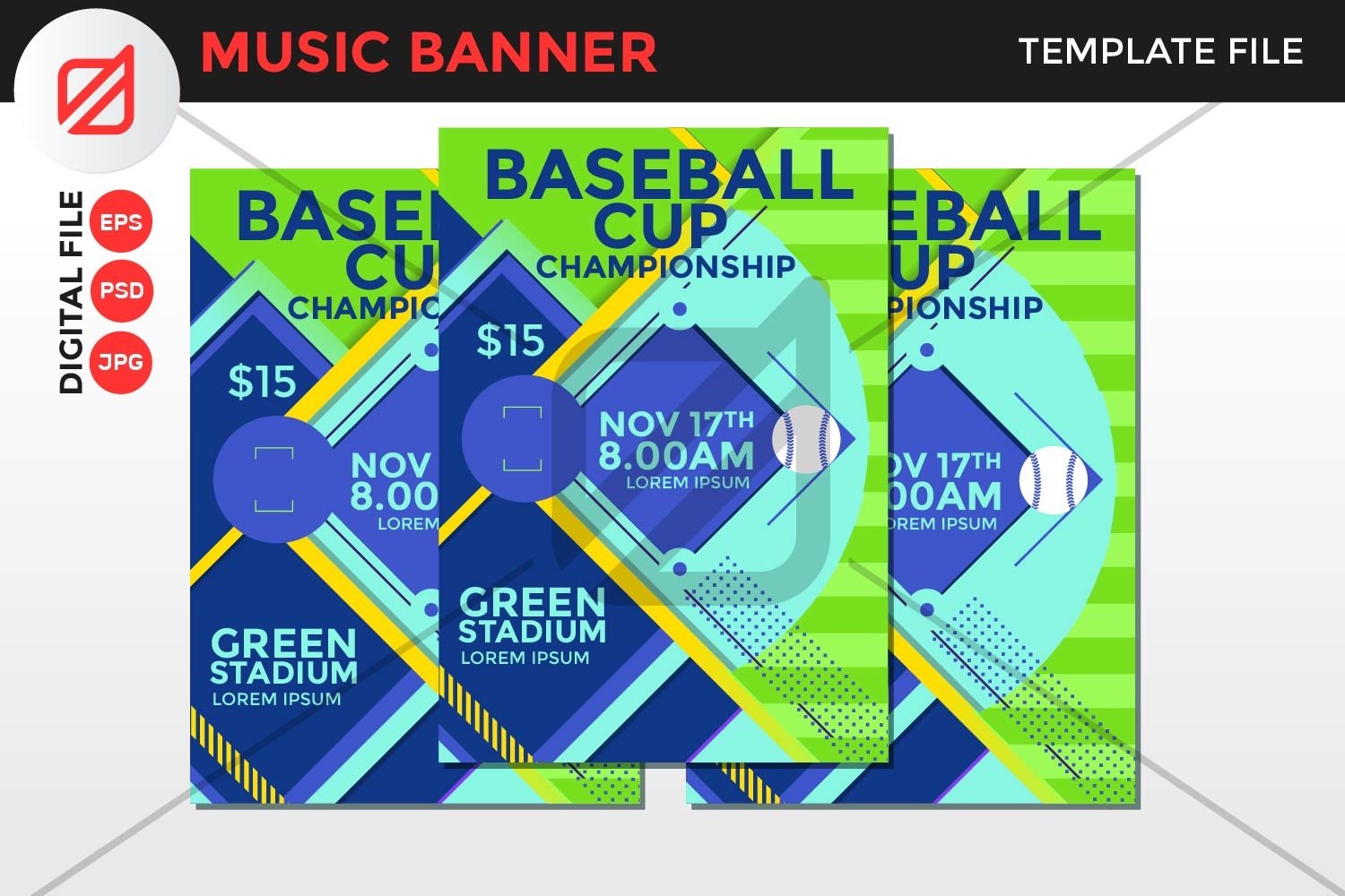 Modern Baseball Flyer Template (345244) | Flyers | Design Bundles