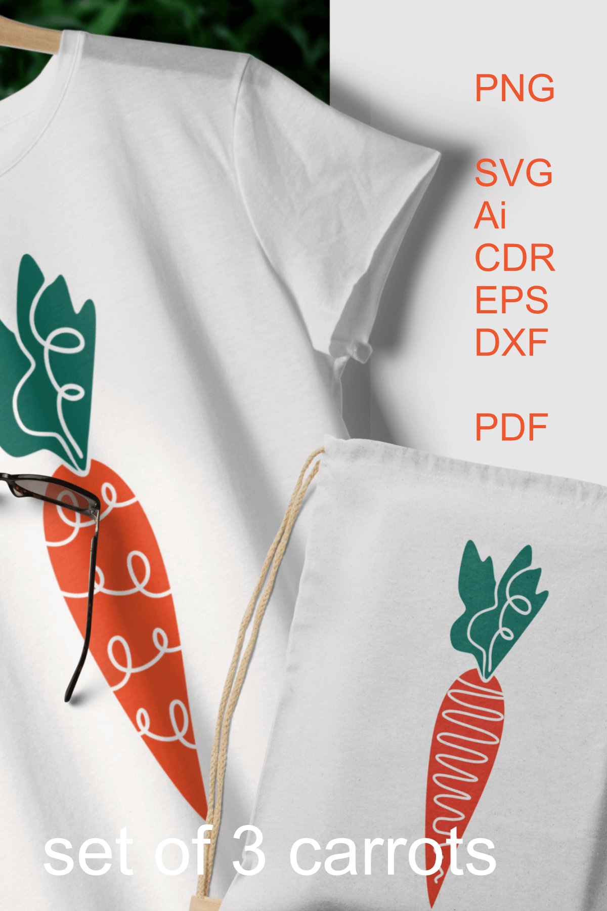 Set of Spring Carrots SVG PDF AI DXF for Easter Projects (407022 ...