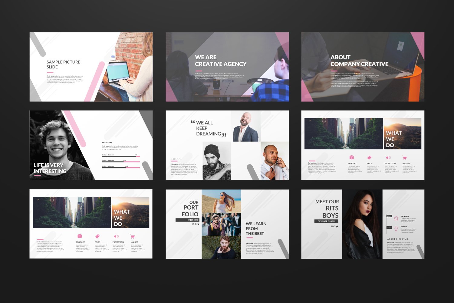 Around Business Google Slide (578990) | Google Slides | Design Bundles