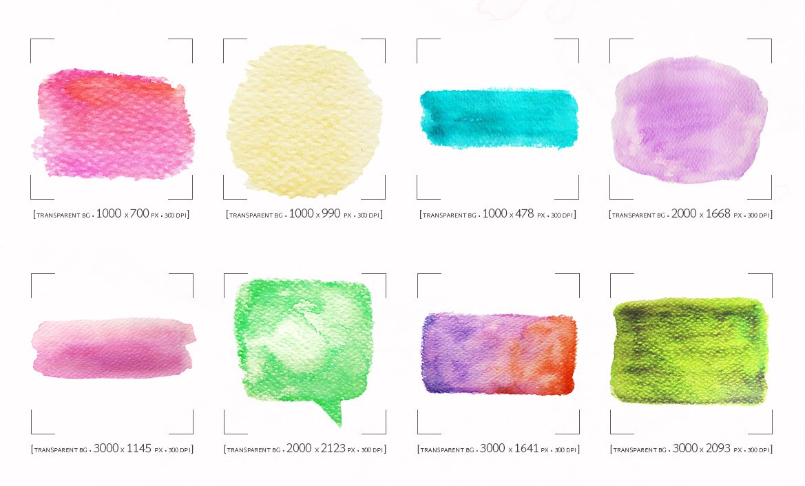 Watercolor Splotches (532476) | Textures | Design Bundles