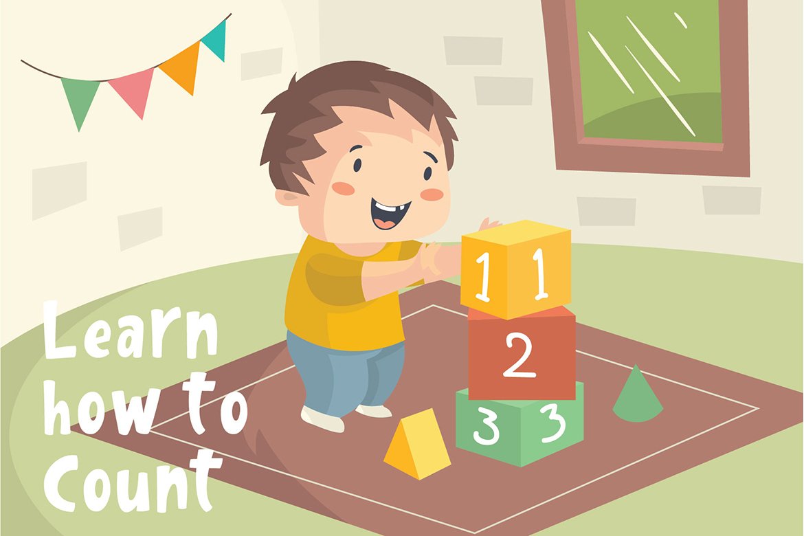 Kid Counting - Vector Illustration (319803) | Illustrations | Design ...