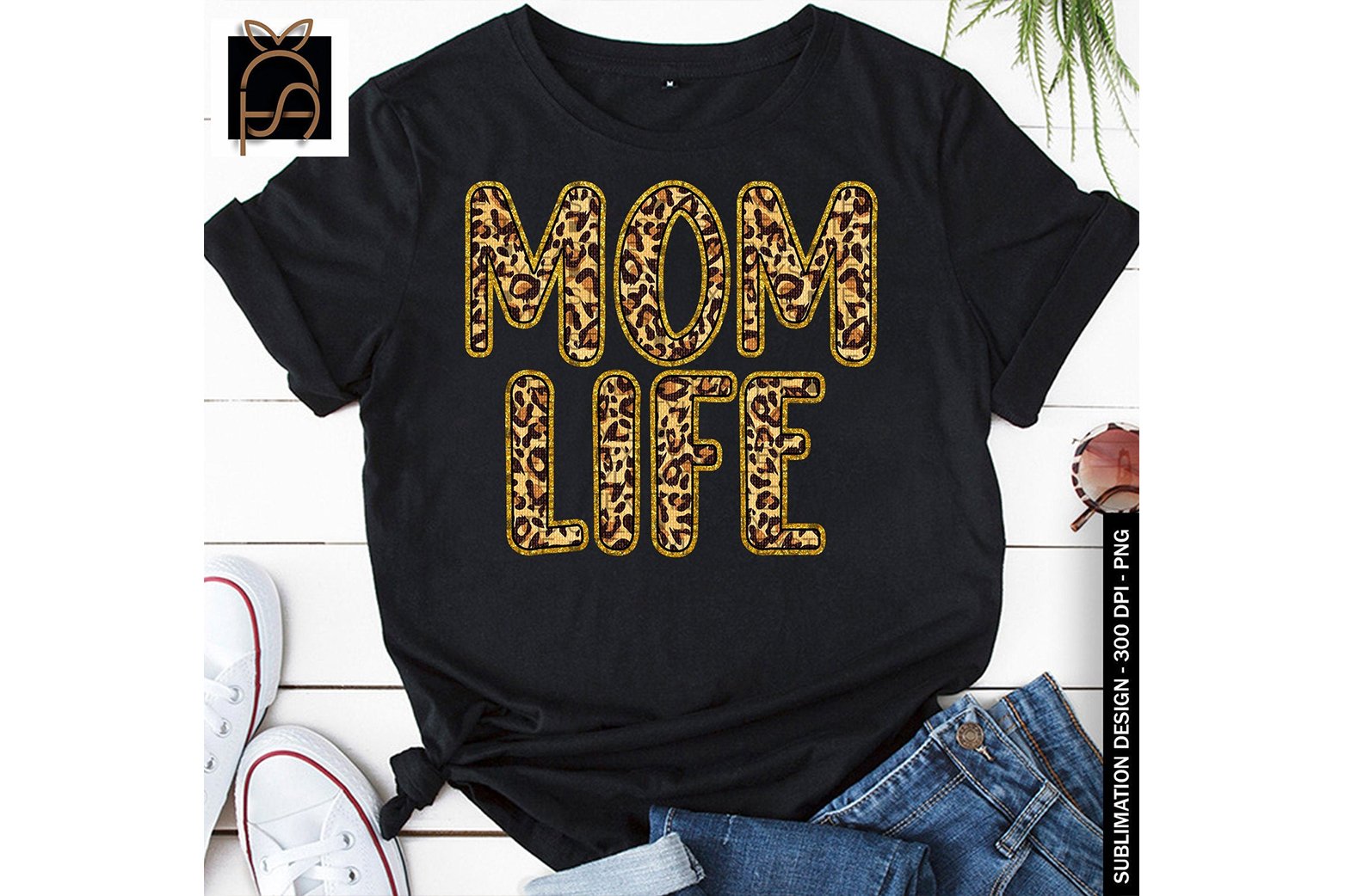 Leopard Mom Life PNG Sublimation (1199334) | Sublimation | Design Bundles