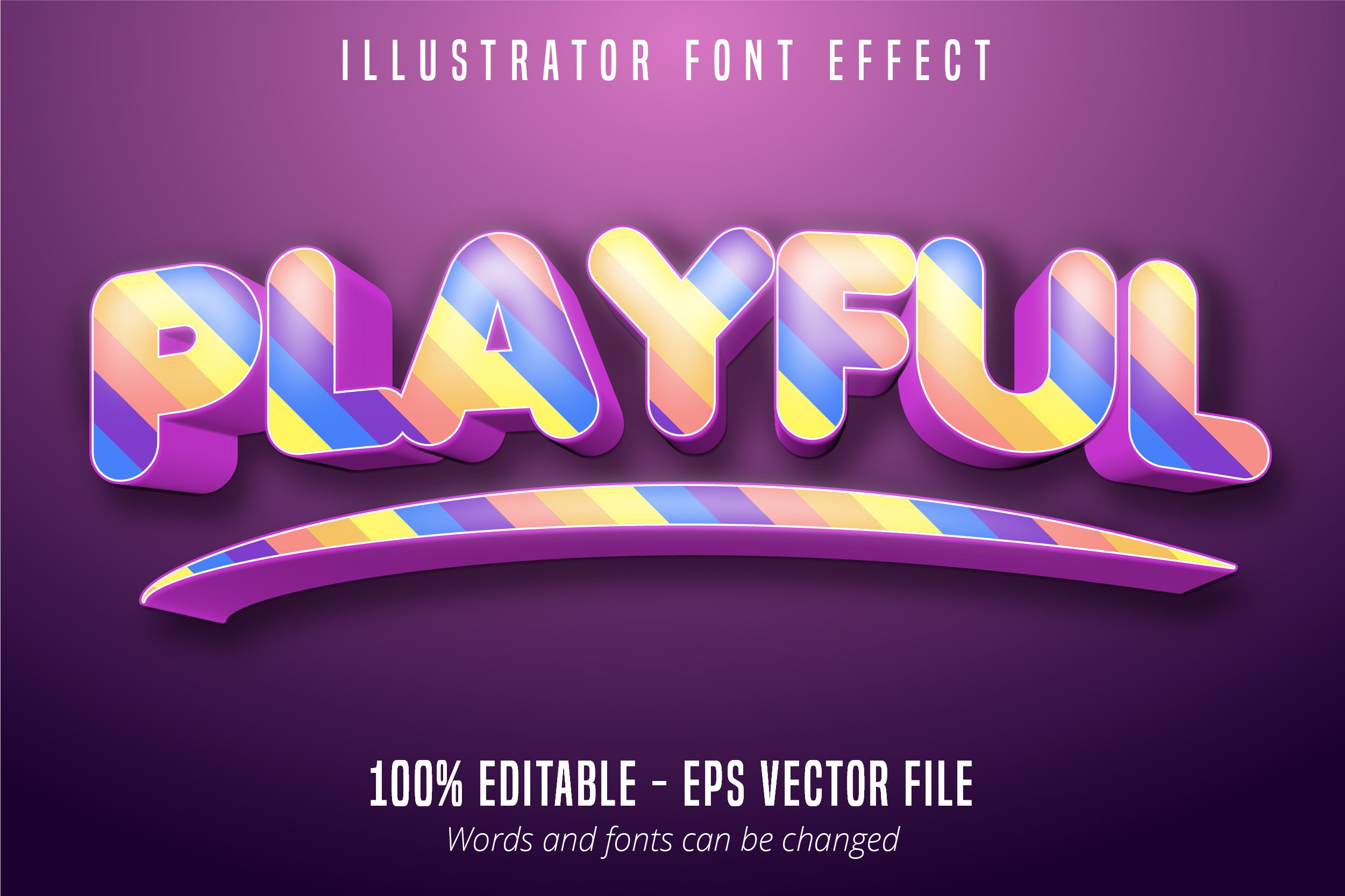 Playful Text 3d Colorful Editable Font Effect 563301 Plugins Design Bundles 