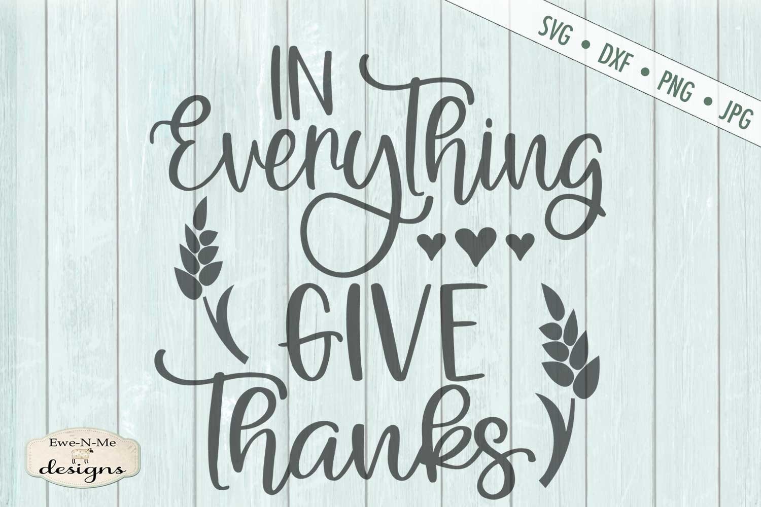 Give Thanks | Fall | Thanksgiving | Wheat | SVG File (785092) | Cut ...