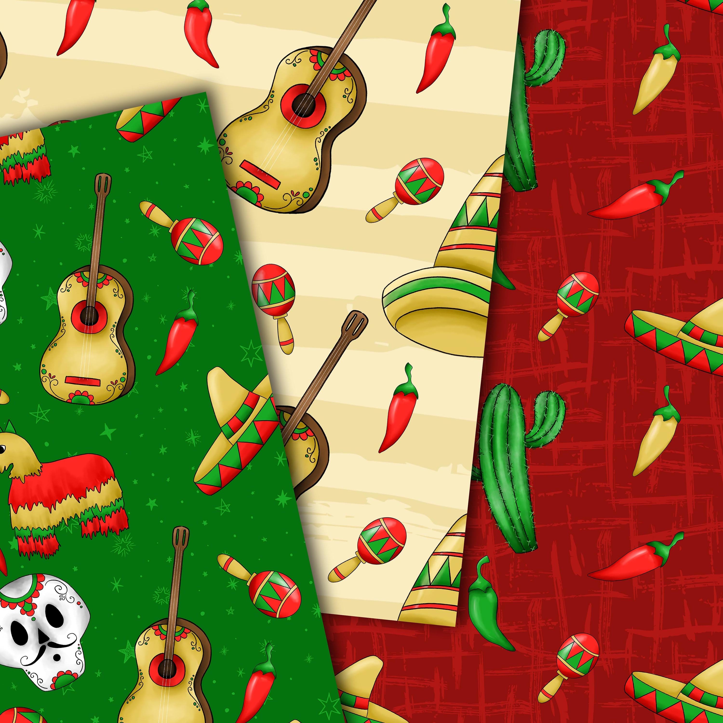 Cinco de Mayo patterns (533716) | Patterns | Design Bundles