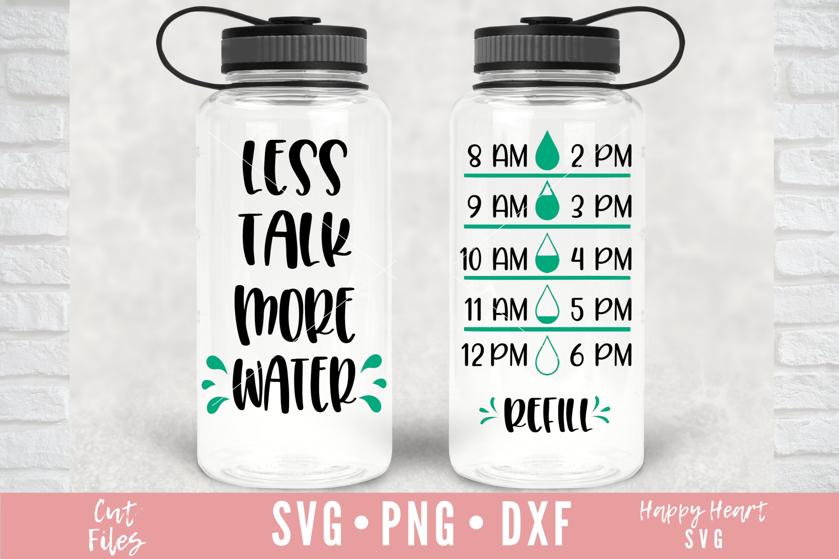 Water Tracker SVG - Less Talk More Water SVG (795472) | SVGs | Design ...