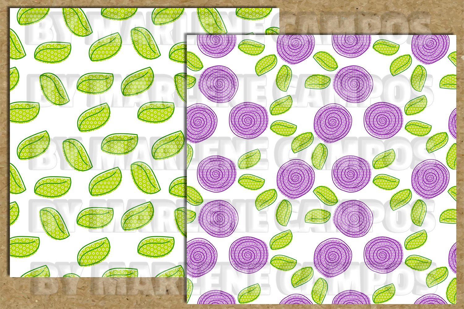 SEAMLESS Abstract Flowers Digital Paper/ 12 Backgrounds (644261 ...