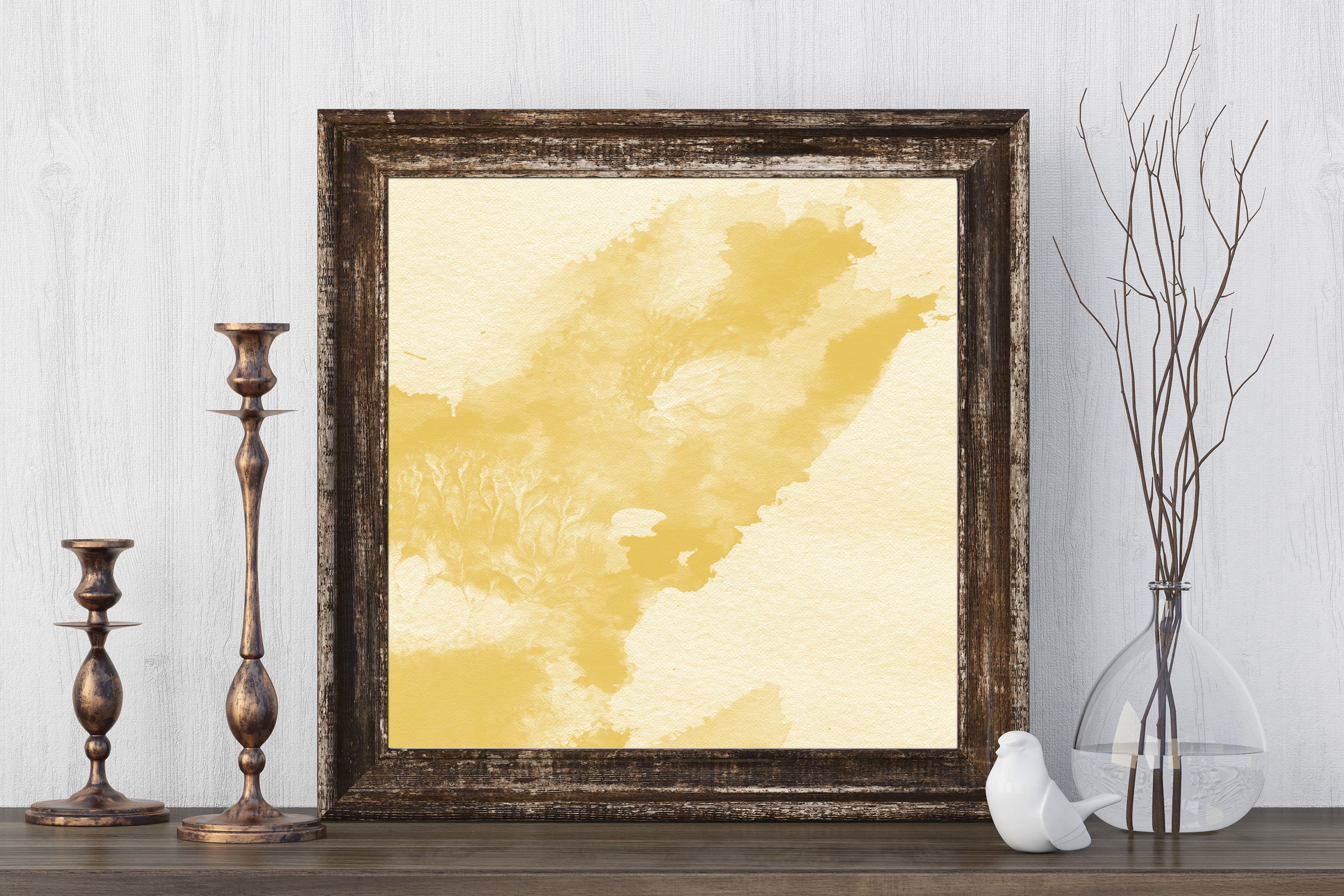 30 Ombre Gold Paint Brush Stroke Watercolor Digital Papers (241687 ...
