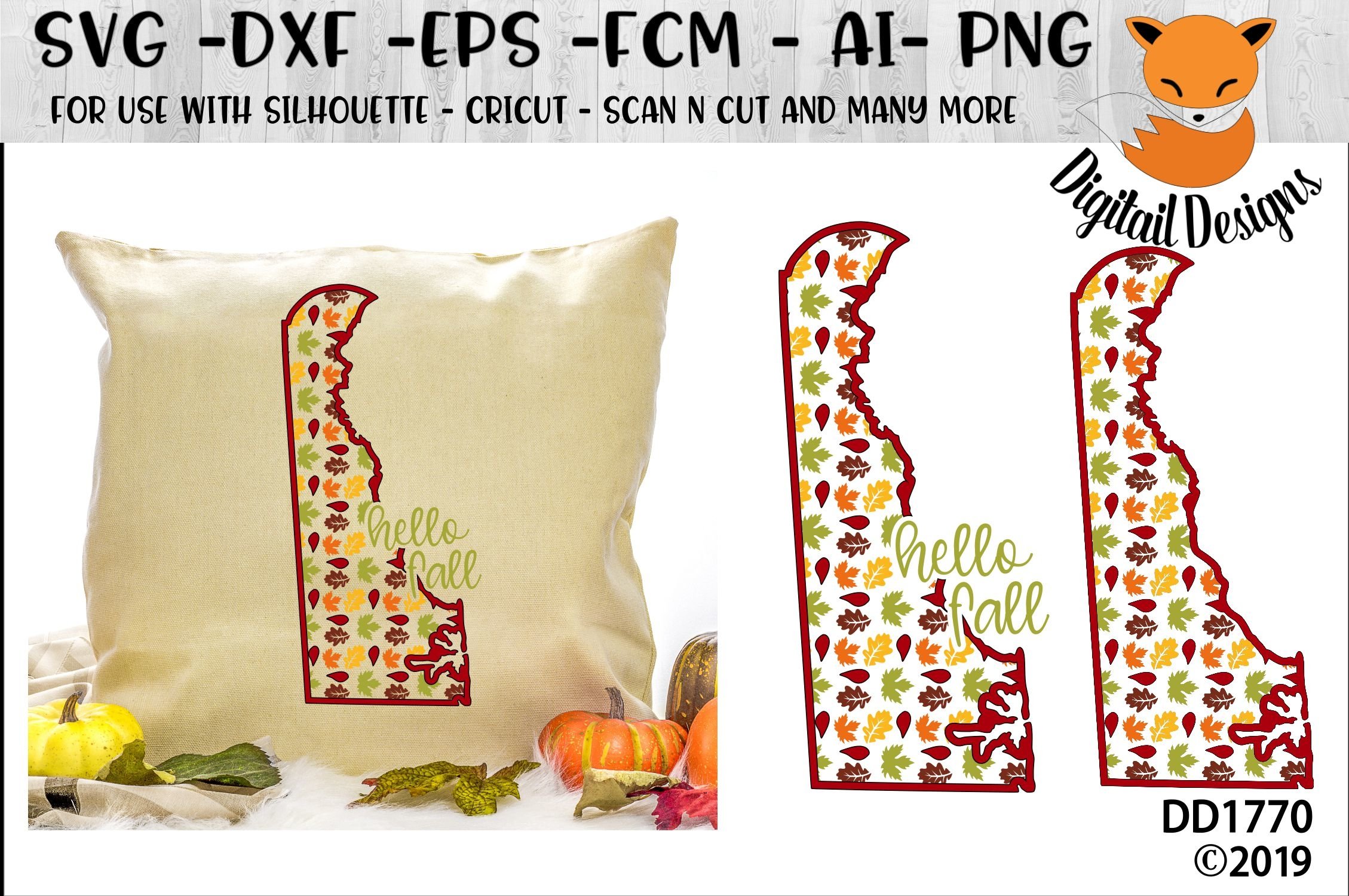 Delaware Autumn Fall Leaves Pattern SVG (374812) | SVGs | Design Bundles