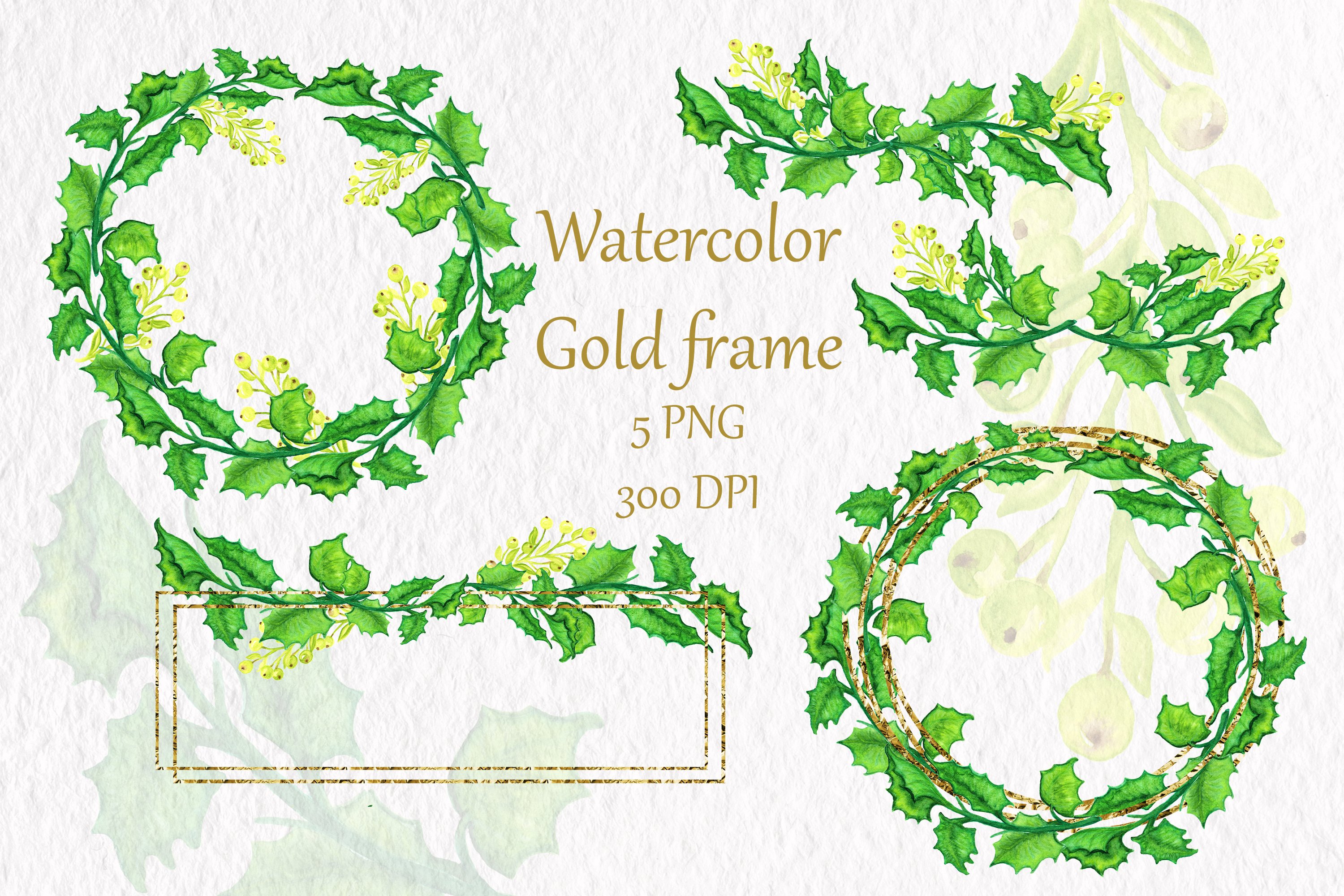 Watercolor frame/Watercolor clipart wreath/DIY/PNG/Cl