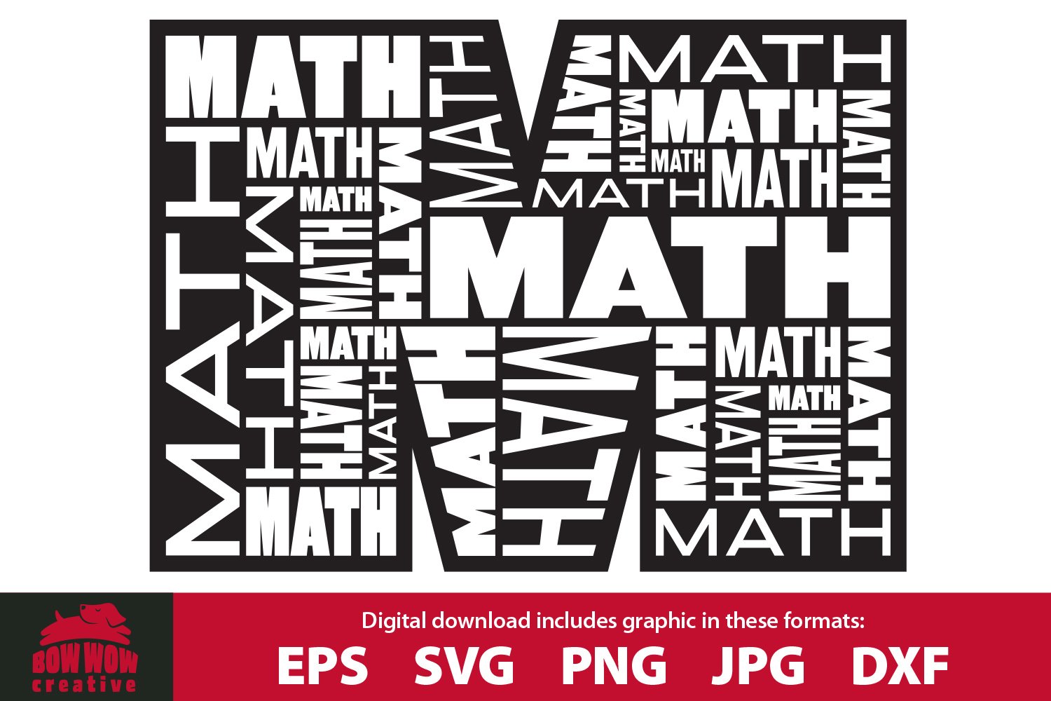 Math Word Art / Word Cloud SVG Cutting File & Clipart (414142) | Cut ...