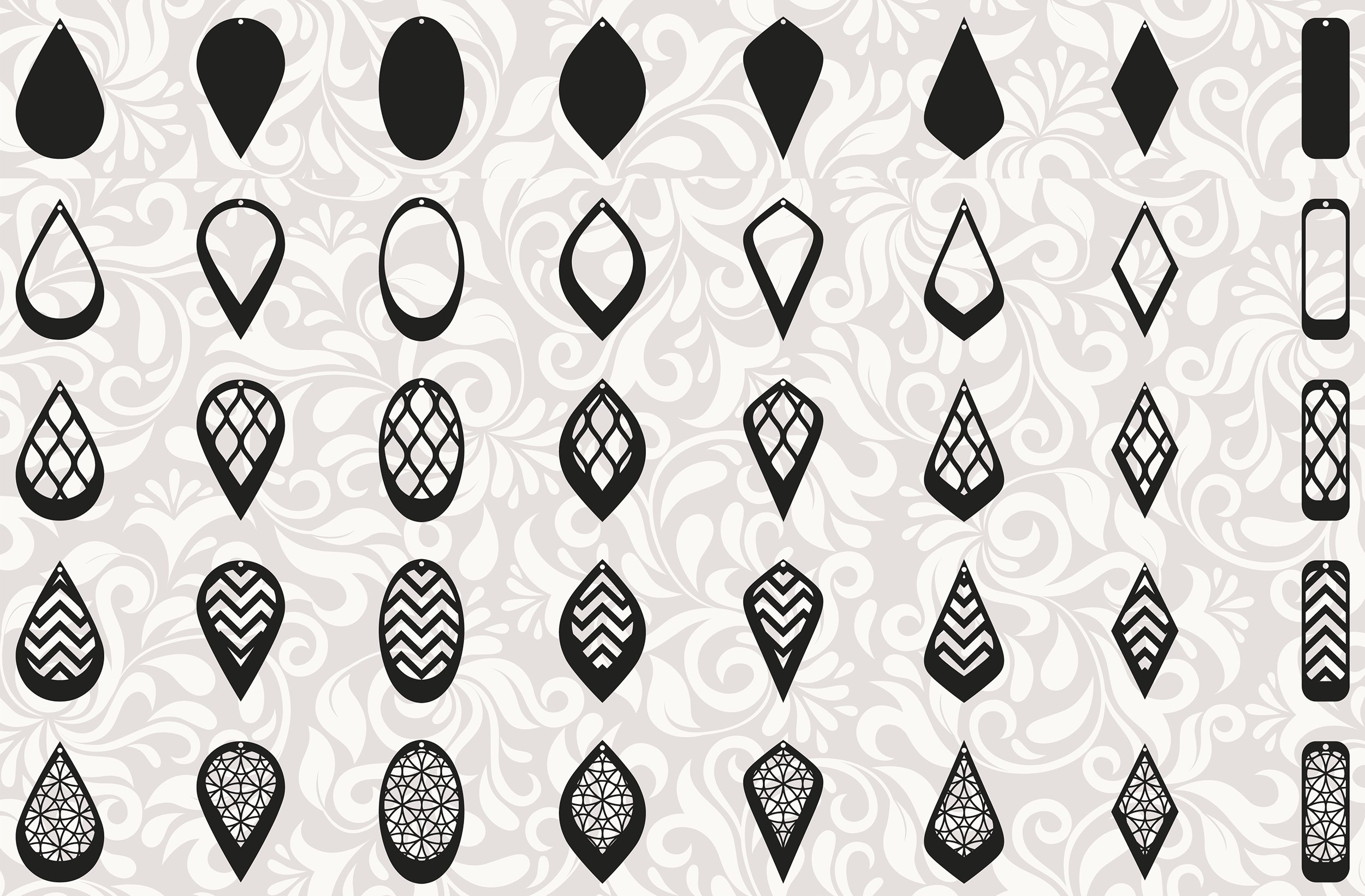 Leather Earring Templates Free