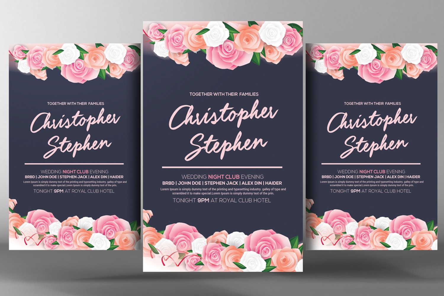 Wedding Invitation Flyer Card (482710) | Flyers | Design Bundles