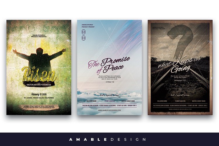 Church Flyers Bundle Vol.2 (951549) | Flyers | Design Bundles