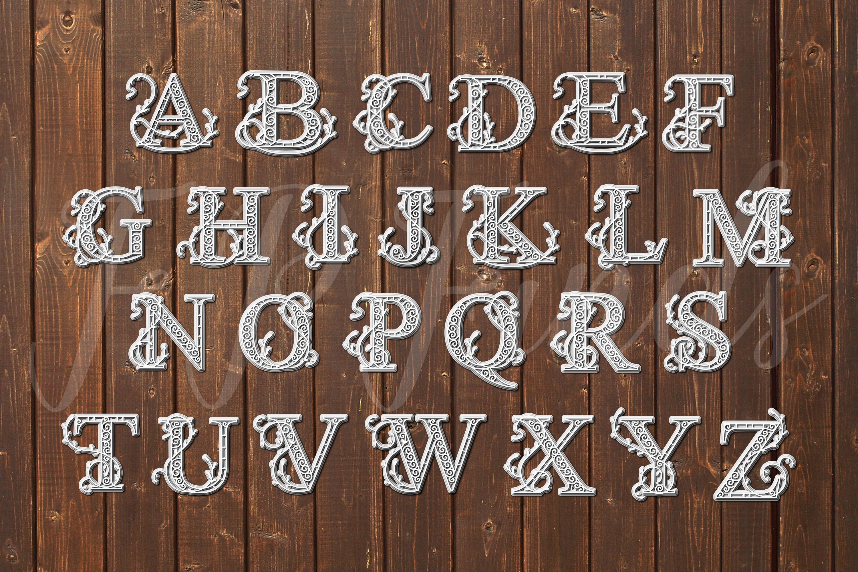 44 3d Letter Template For Cricut SVG Cut Files