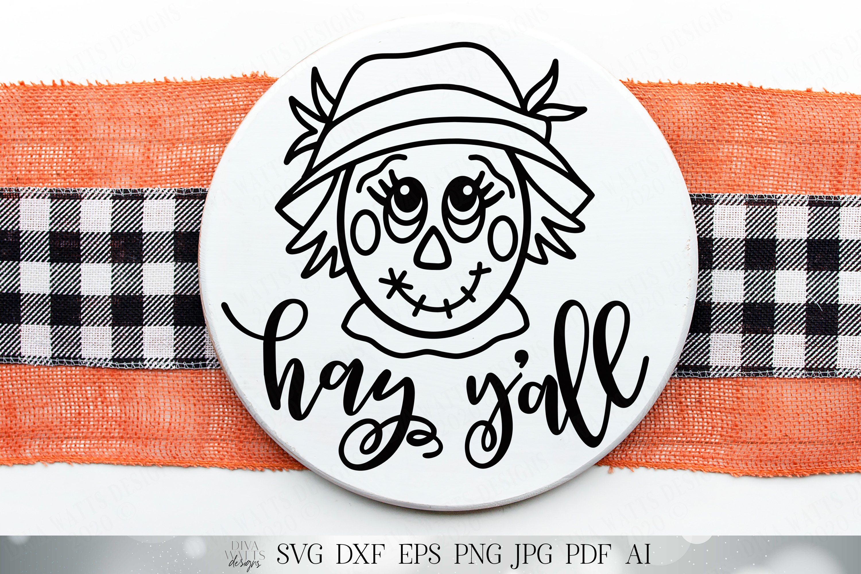 Hay Y'all | Hey Y'all | Autumn Fall Scarecrow Design (778025) | Cut ...