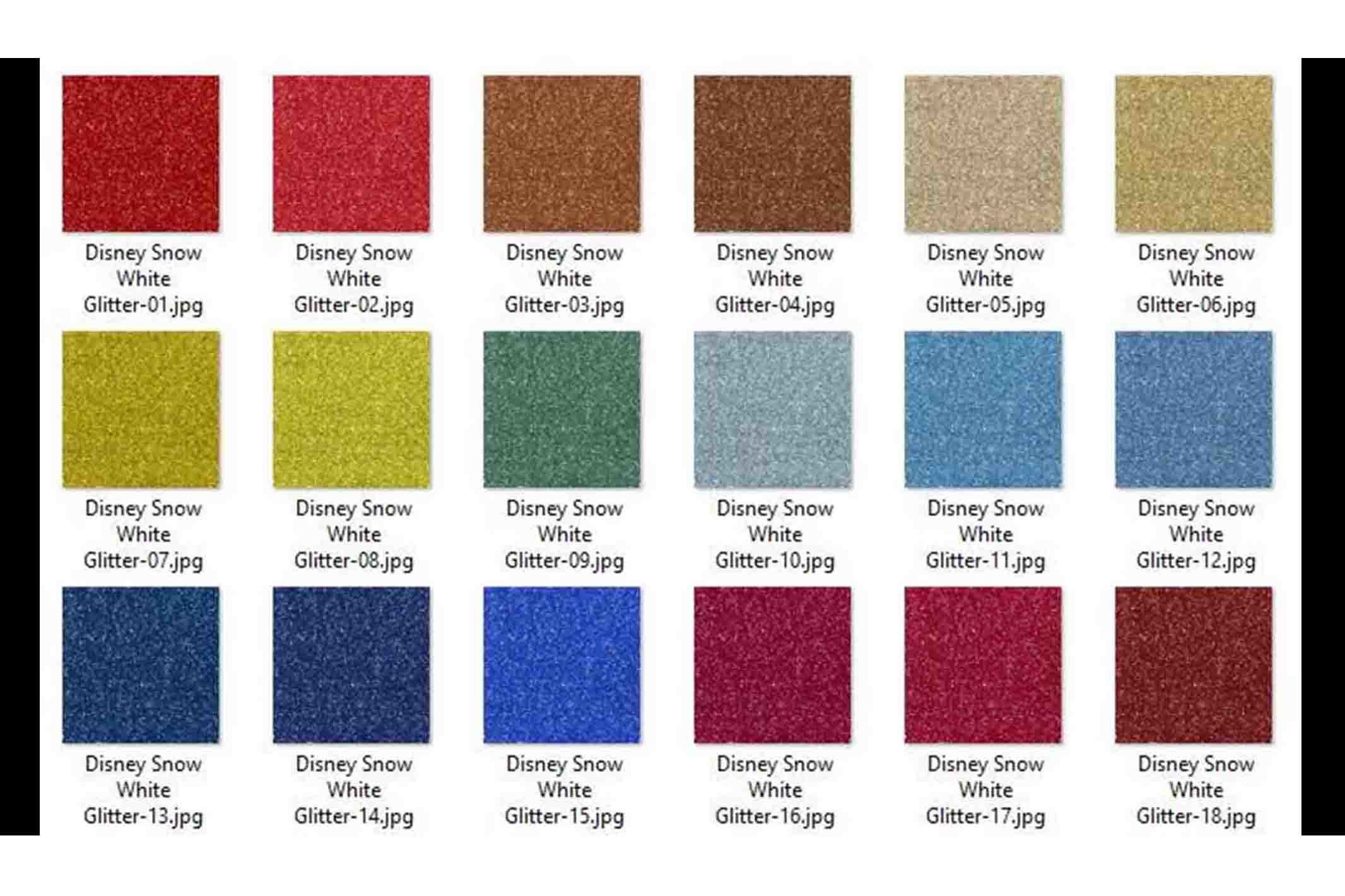 36 Glitter and Solid Color Princess Red, Blue and Yellow (135053 ...