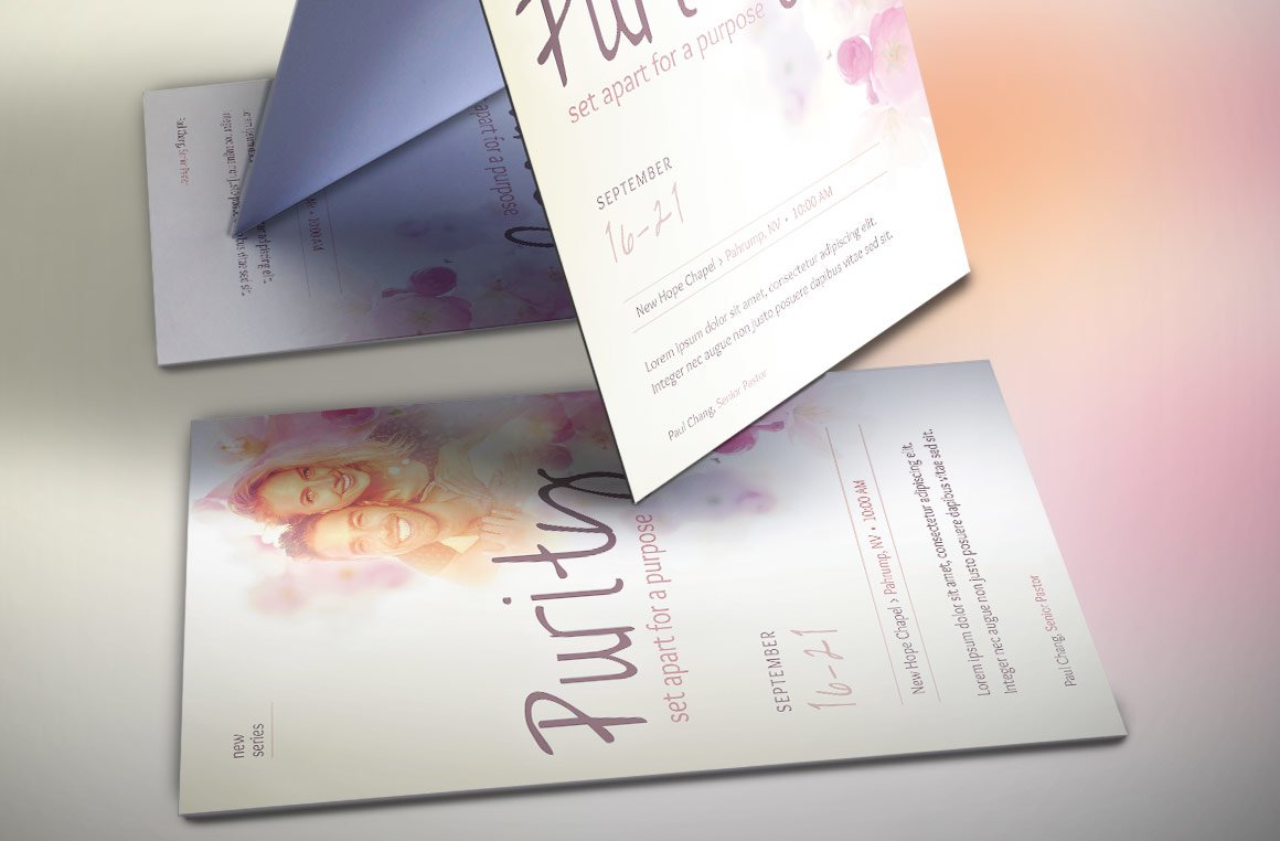 Purity Church Flyer Template (9705) | Flyers | Design Bundles