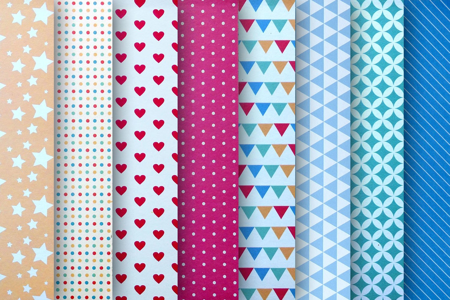 Pattern Block Digital Papers (242711) | Textures | Design Bundles