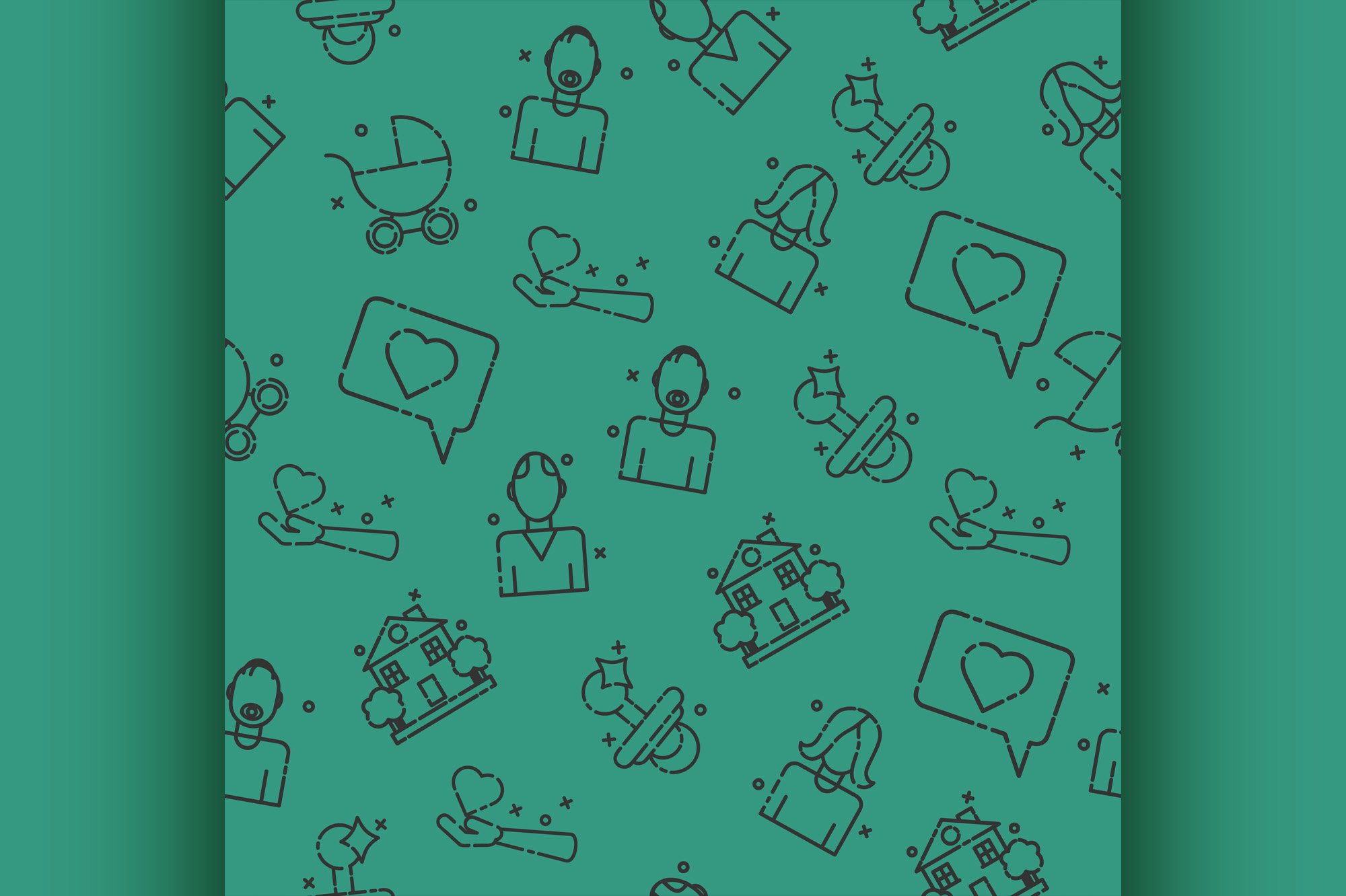 Family set pattern (679165) | Illustrations | Design Bundles