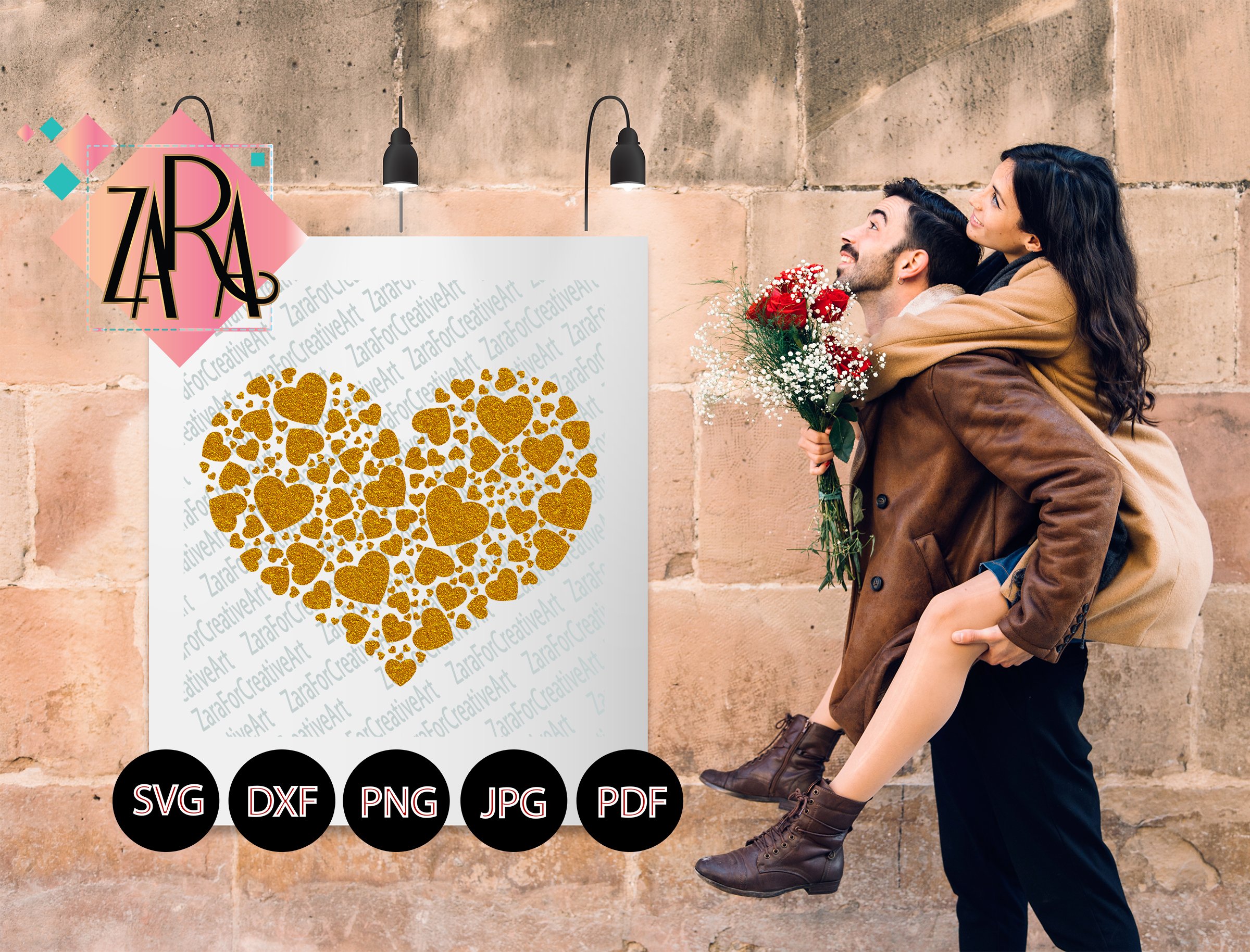 Heart svg DXF pdf jpg PNG - Cutting Files - Wall art - Clip Art (77403 ...