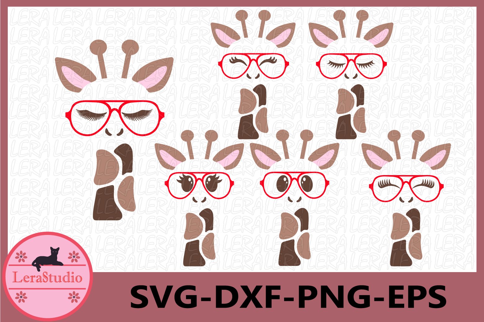 Giraffe Eyelashes Face Svg, Giraffe Face Giraffe Glasses SVG (645930 ...