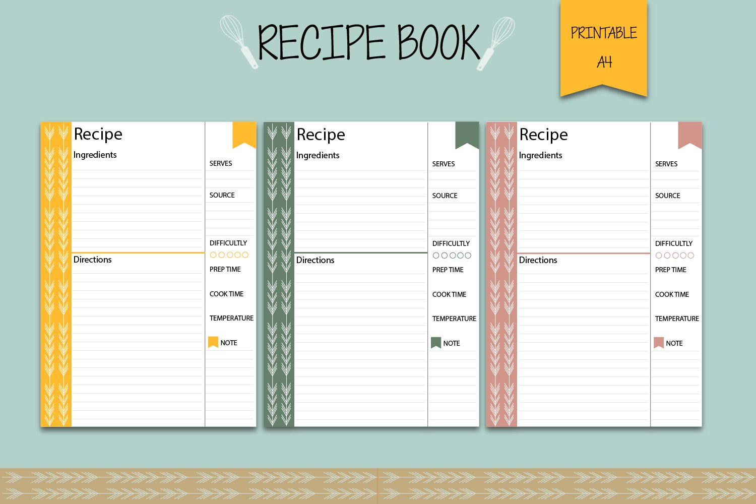 Recipe binder, Recipe book, Printable planner (410478) | Printables ...