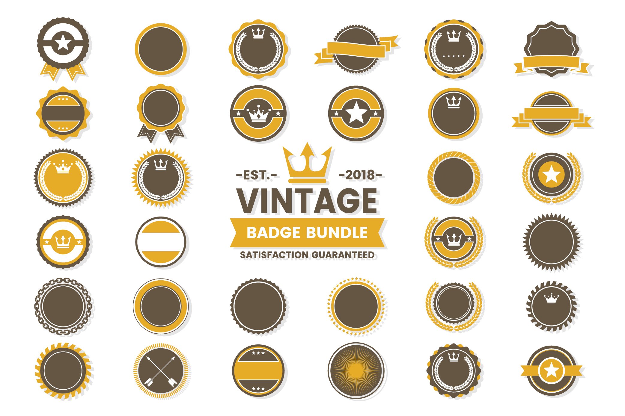 Vintage Badge & Objects Vector Set (215323) | SVGs | Design Bundles