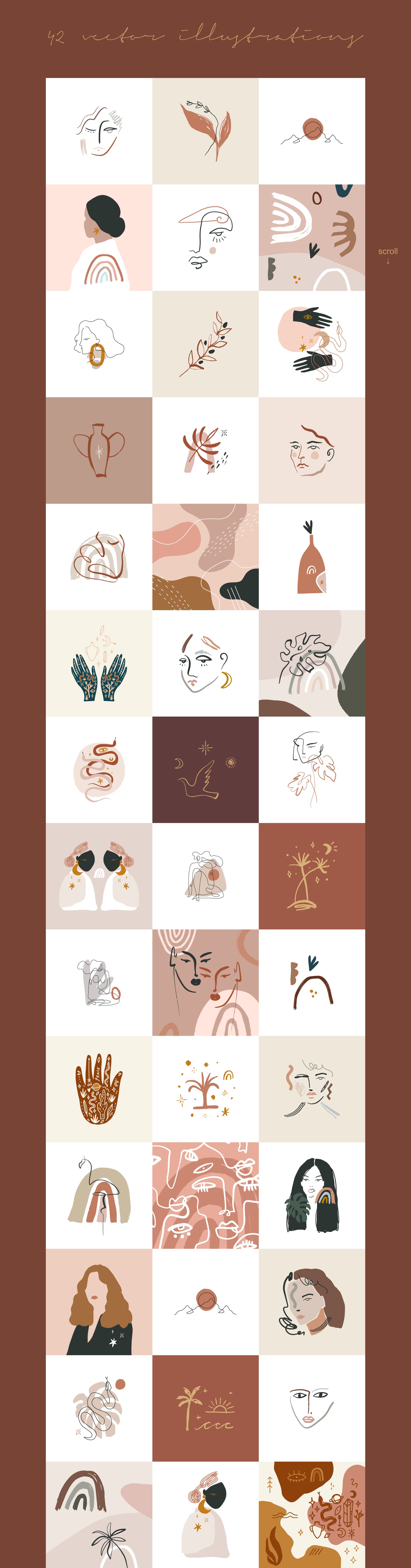 Terracotta Vector Illustrations Set (424636) | Illustrations | Design ...