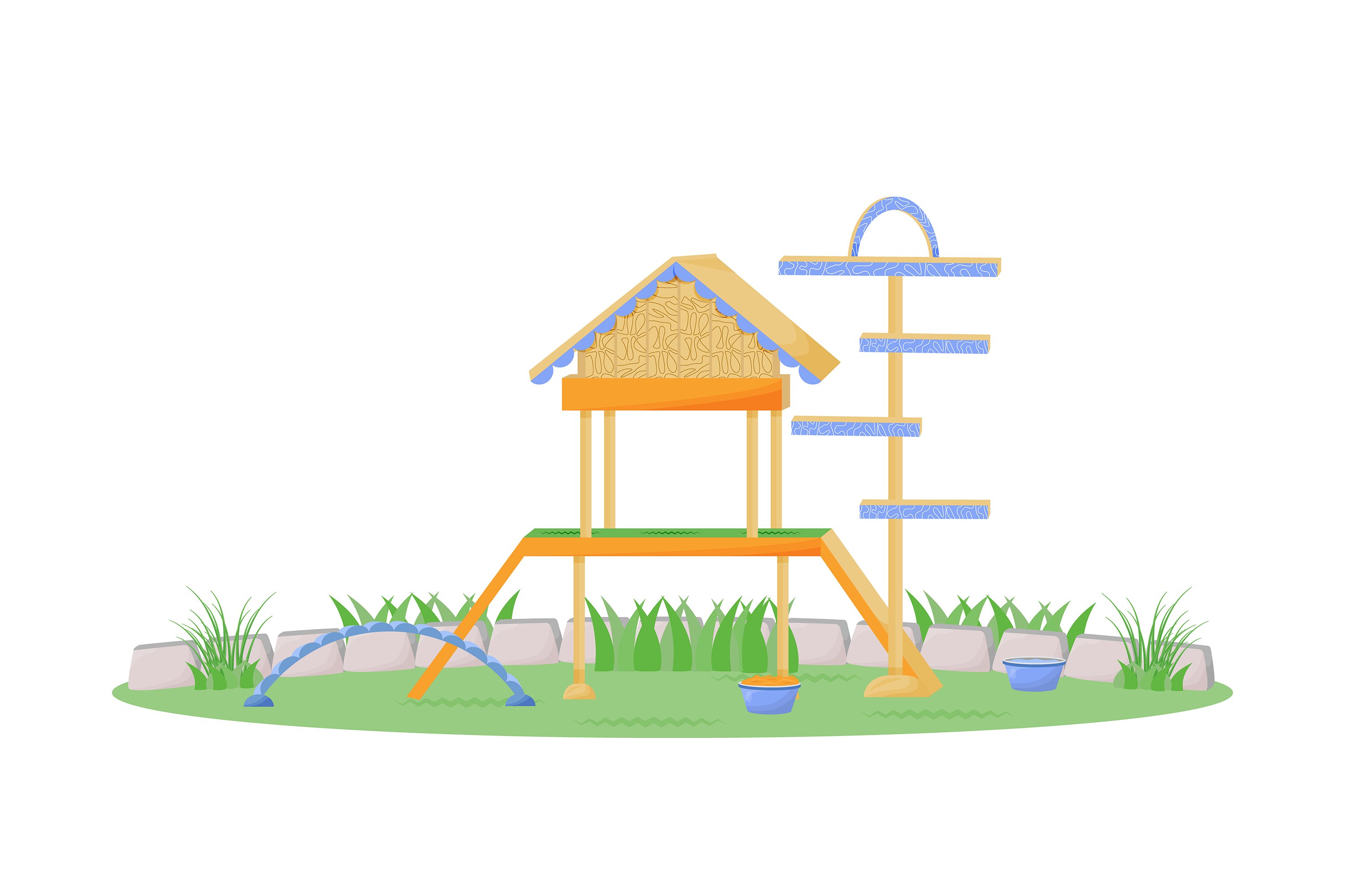 Playhouse cartoon vector illustration (922753) | Illustrations | Design ...