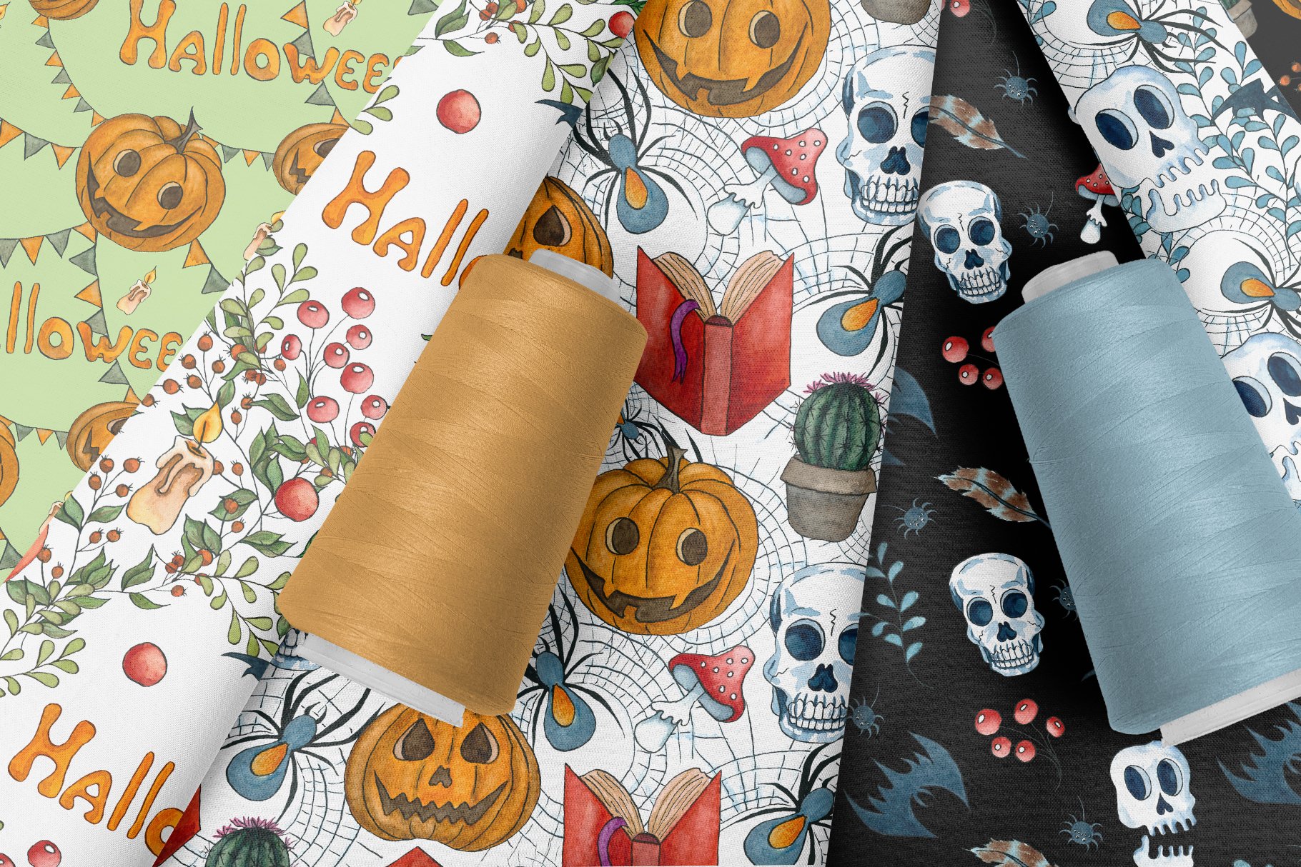 Halloween Seamless Patterns (353412) | Patterns | Design Bundles
