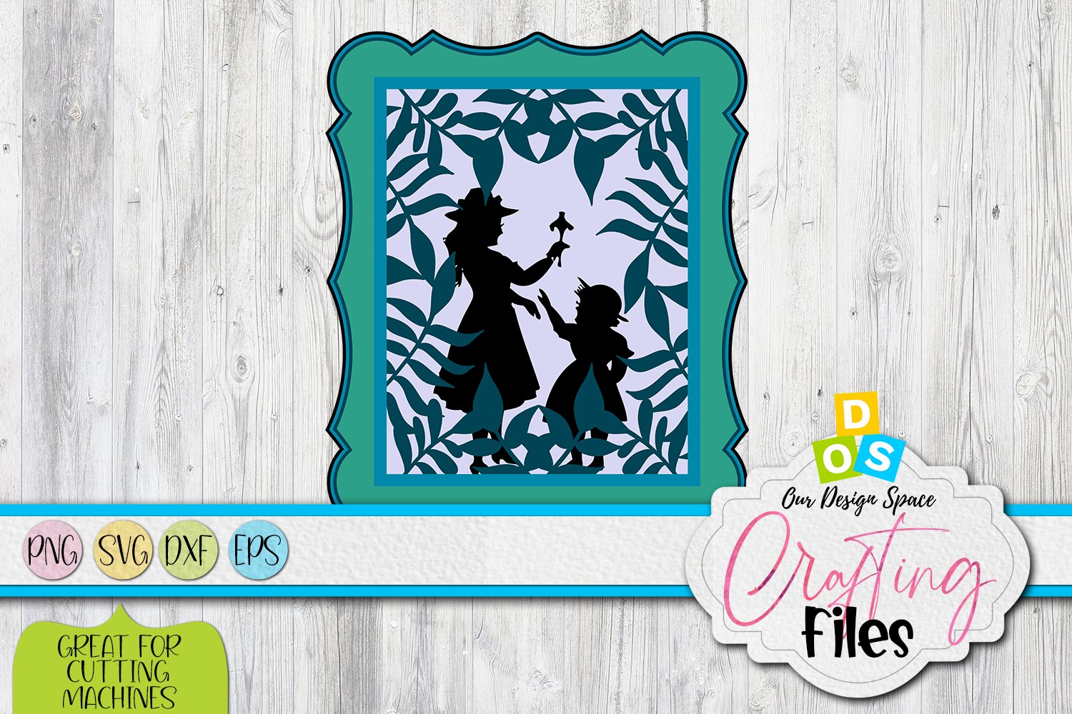 Layered Frame With Silhouettes SVG, DXF, EPS and PNG (810483) | SVGs ...