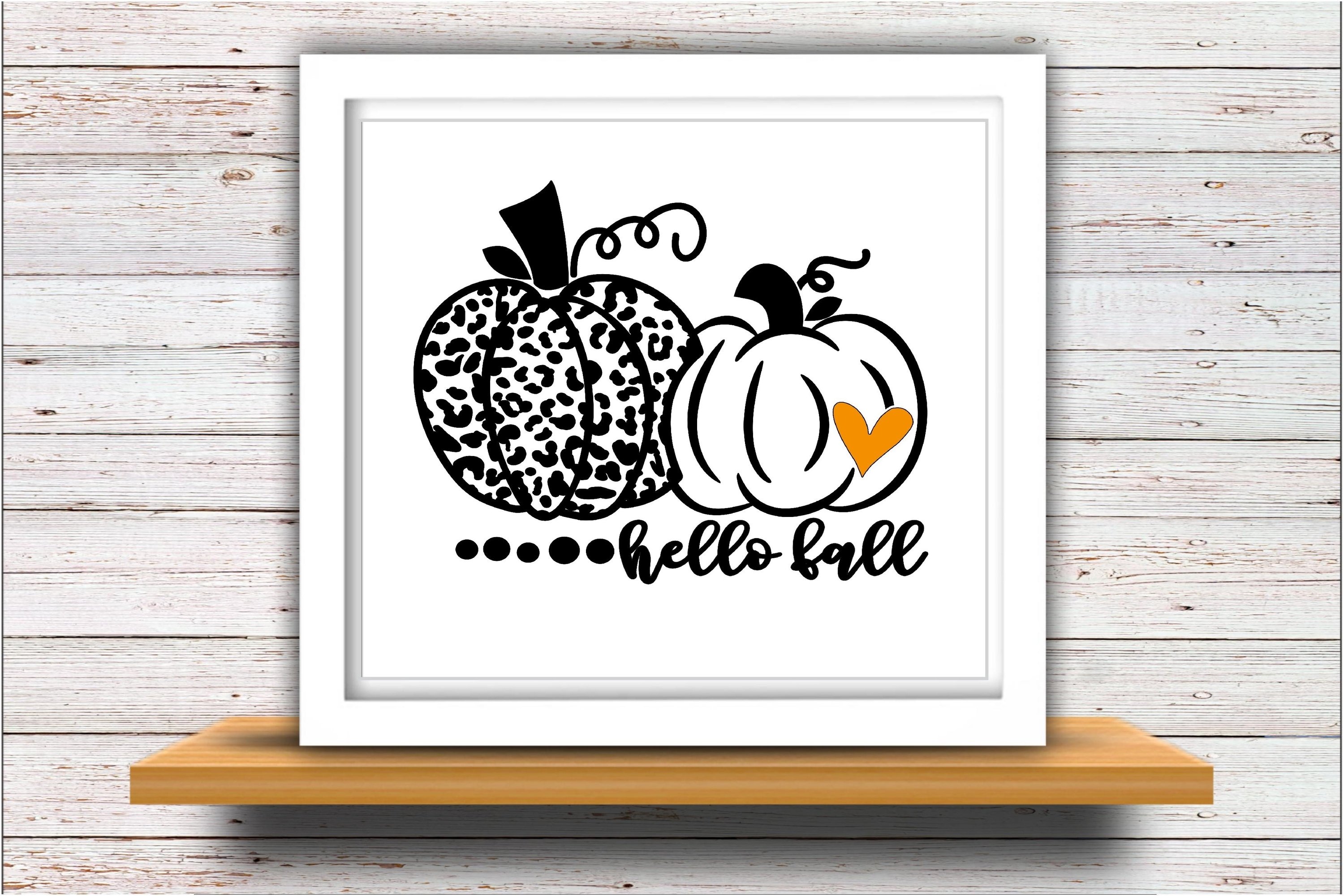 Pumpkin svg JPEG Silhouette Cameo Cricut hello fall leopard (848917 ...