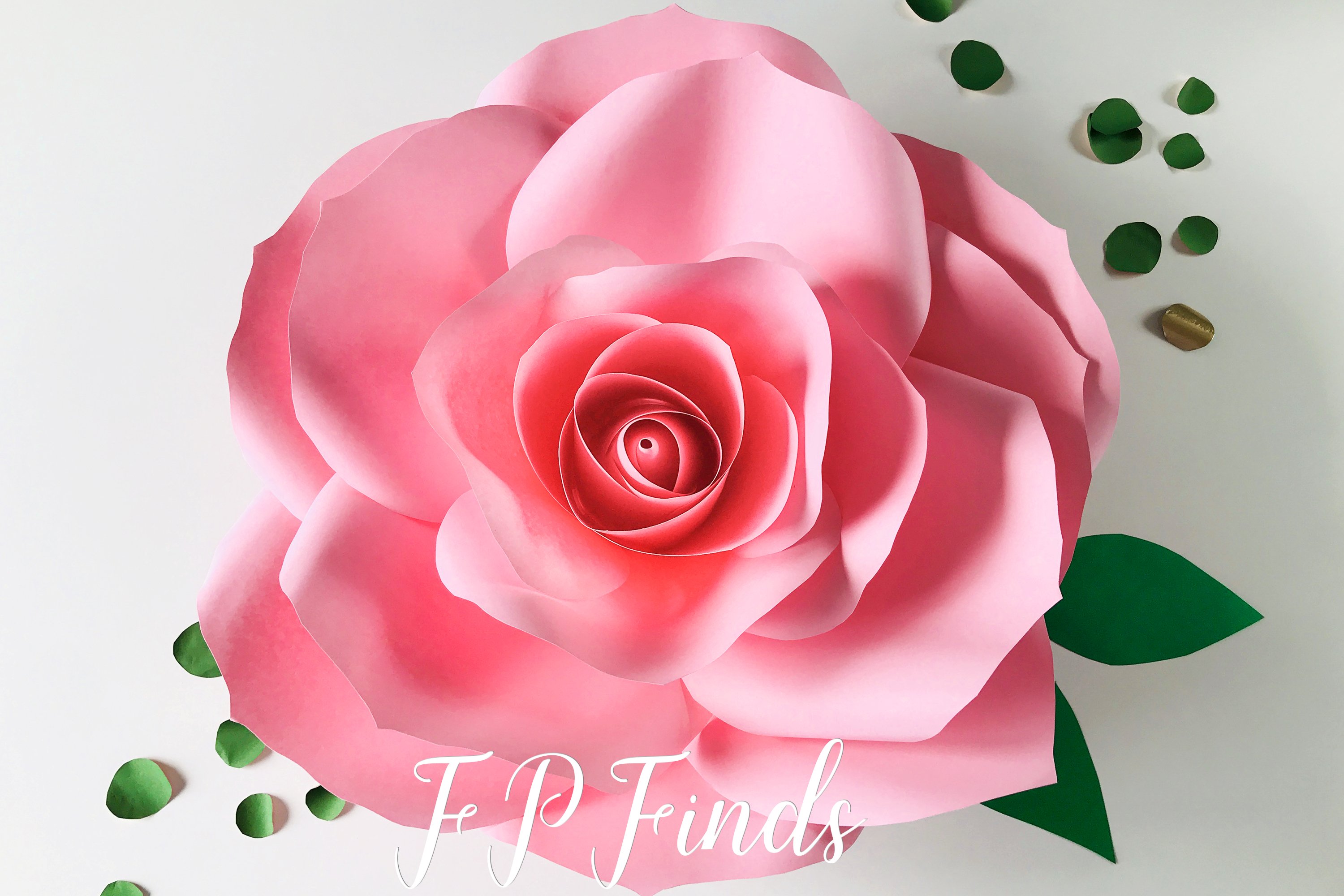 Paper Rose Template SVG PDF PNG DXF EPS 374137 SVGs Design Bundles