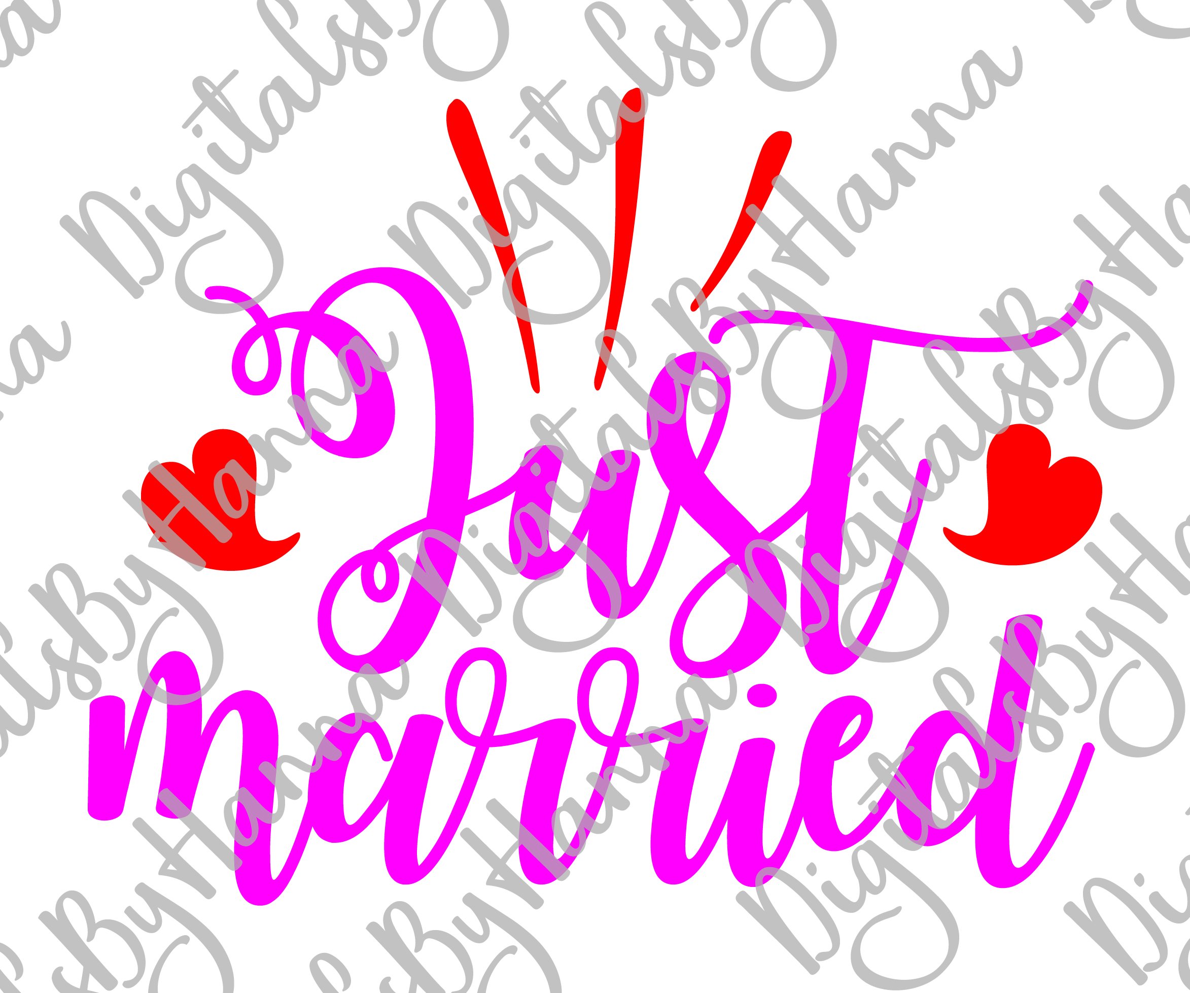 Just Married Wedding Sign Newlyweds Sublimation Print File (562529 ...