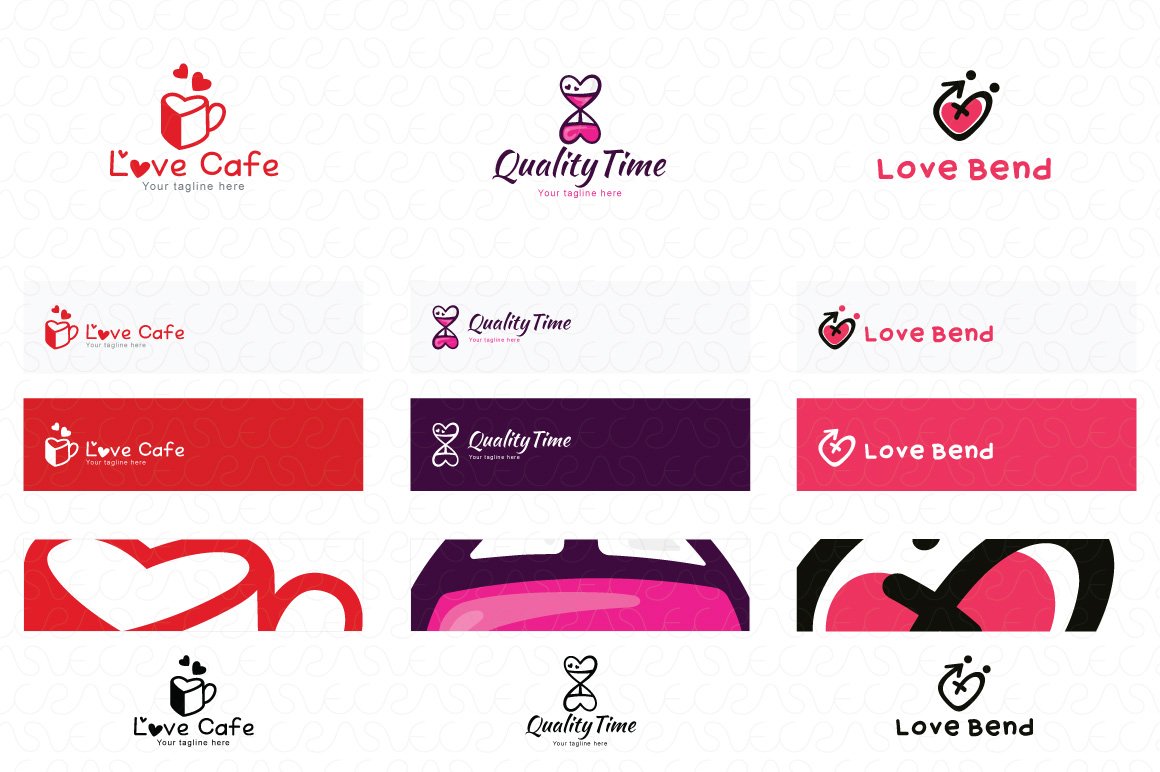 Heart Shape & Love Symbol Logo Templates Pack of 32 (213654) | Logos ...