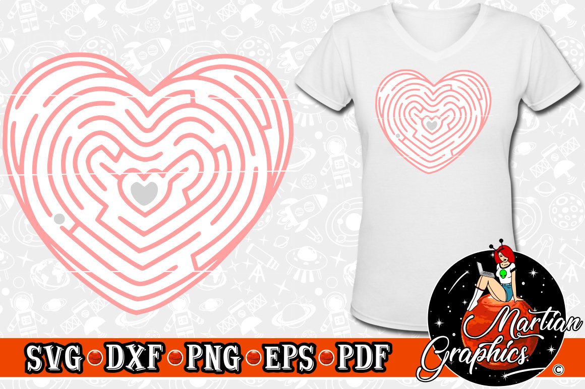 Love maze svg find love svg file for cricut heart maze cutting files ...