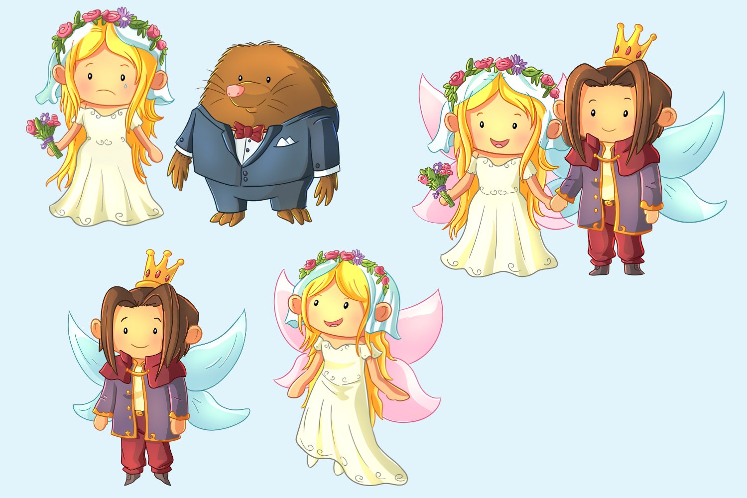 Thumbelina Fairy Tale Clip Art Collection (321406) | Illustrations ...