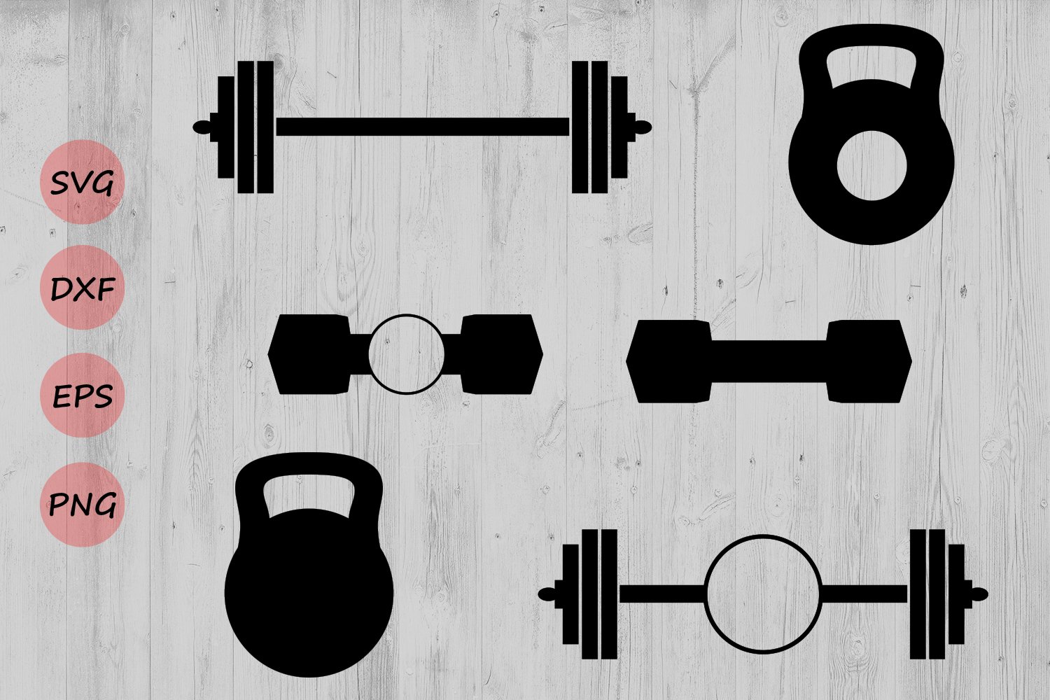 Barbell Svg, Barbell Monogram Svg, dumbbell svg, kettlebell (78681 ...