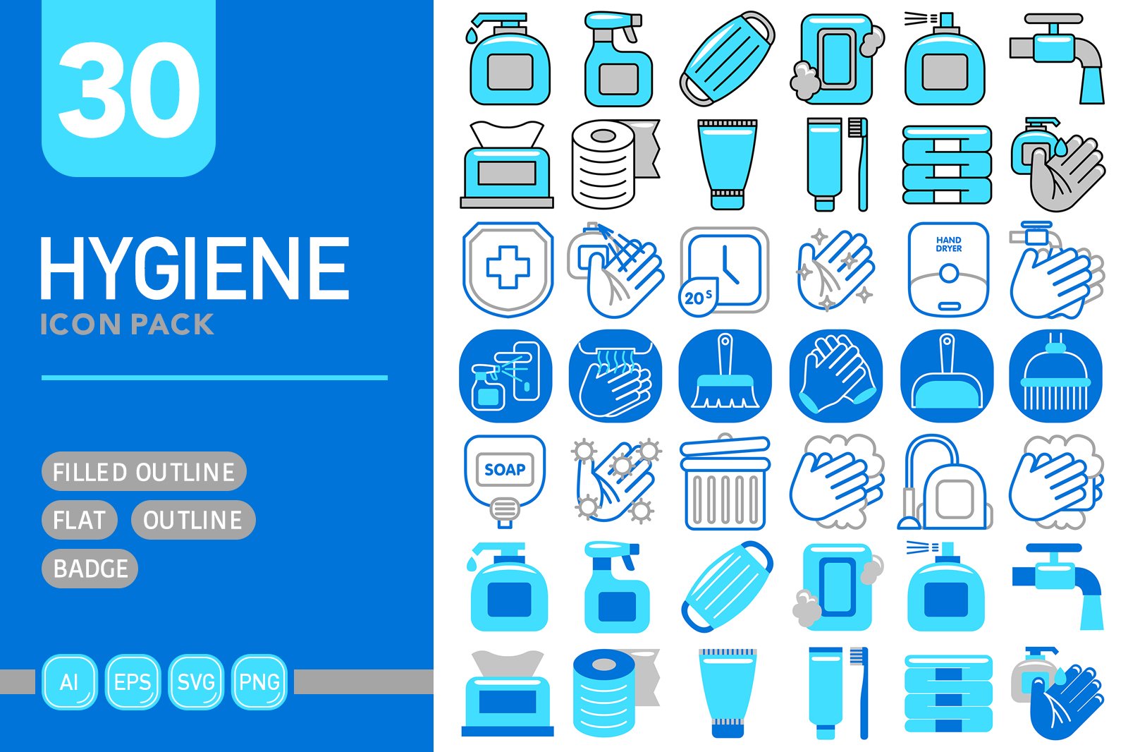 Hygiene Icon Pack (1277872) | Icons | Design Bundles