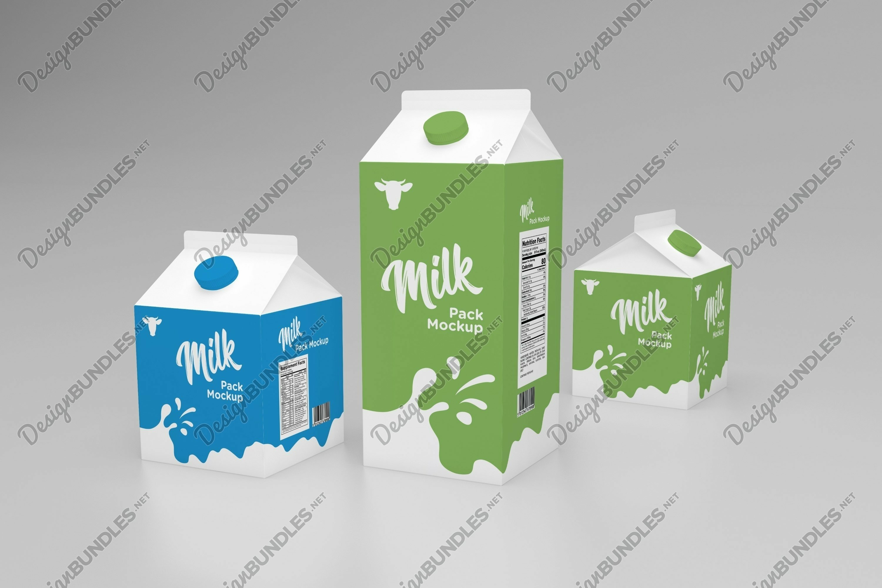 Milk Pack Packaging Mockup (1460979) | Craft Mockups | Design Bundles