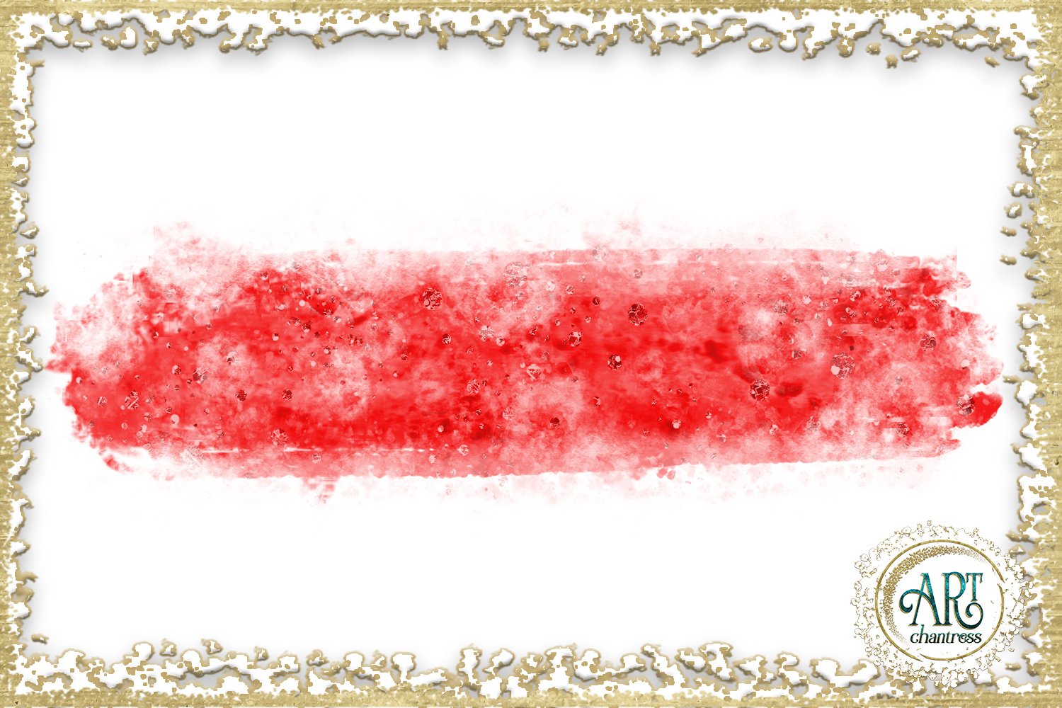 Scarlet Red Splotches Brush Strokes Clipart crimson Glitter (105871 ...