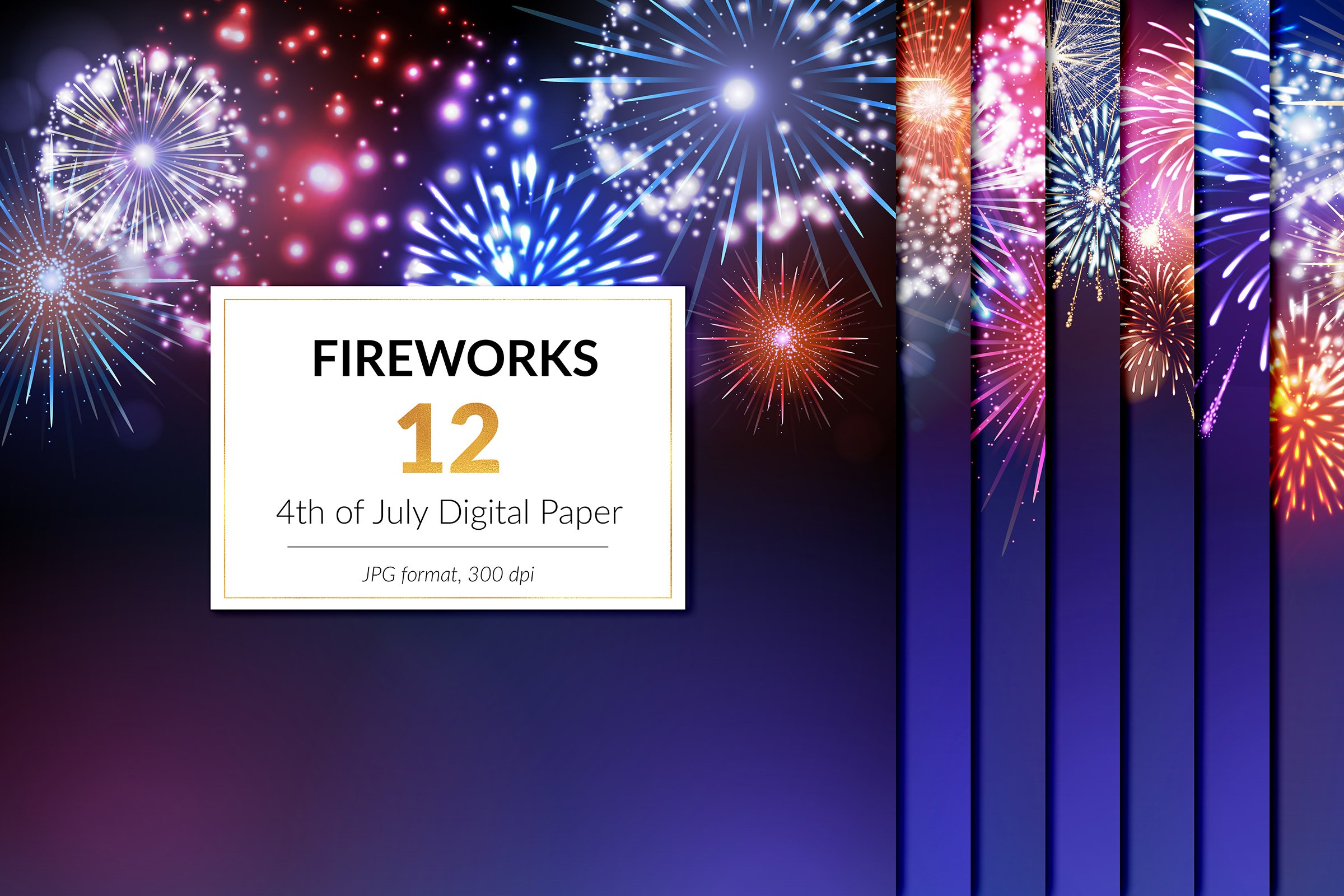 Fireworks Digital Paper (365205) | Card Making | Design Bundles