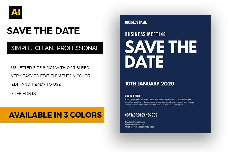 SAVE THE DATE BUNDLE- BUSINESS FLYER VOL-01 (385156) | Flyers | Design ...