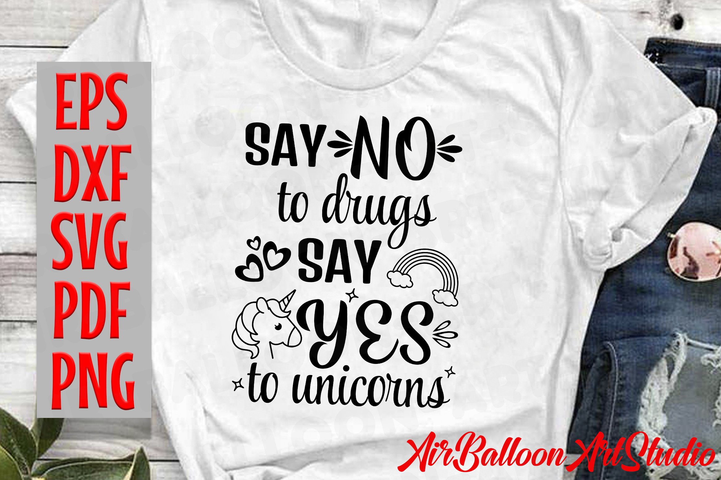 Say No to Drugs Say Yes to Unicorns Svg Anti-Drug Saying Svg (677964 ...