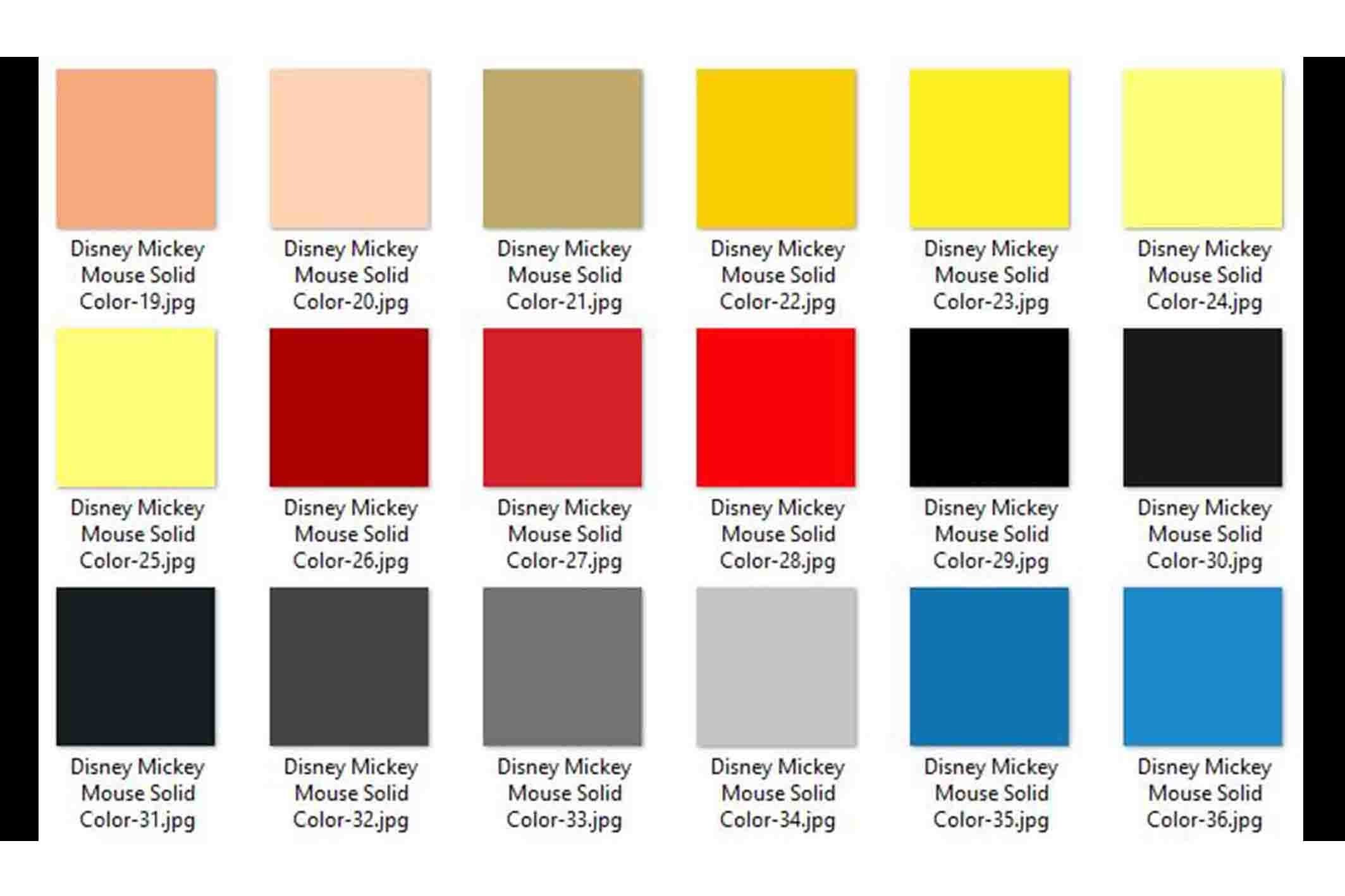 36 Glitter and Solid Color Princess Black, Red and Yellow (135055 ...