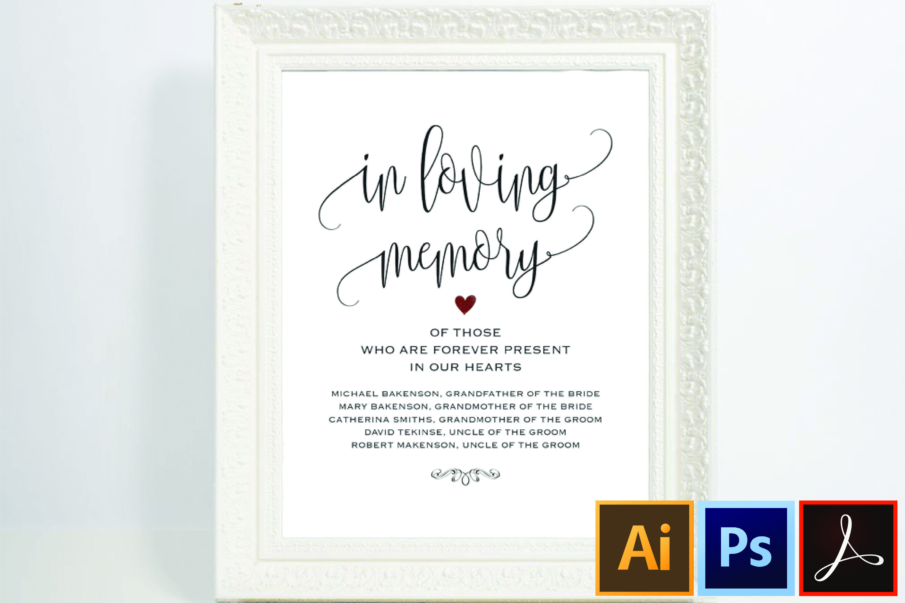 In loving memory Wedding Memorial Table Sign (548309) | Card and ...