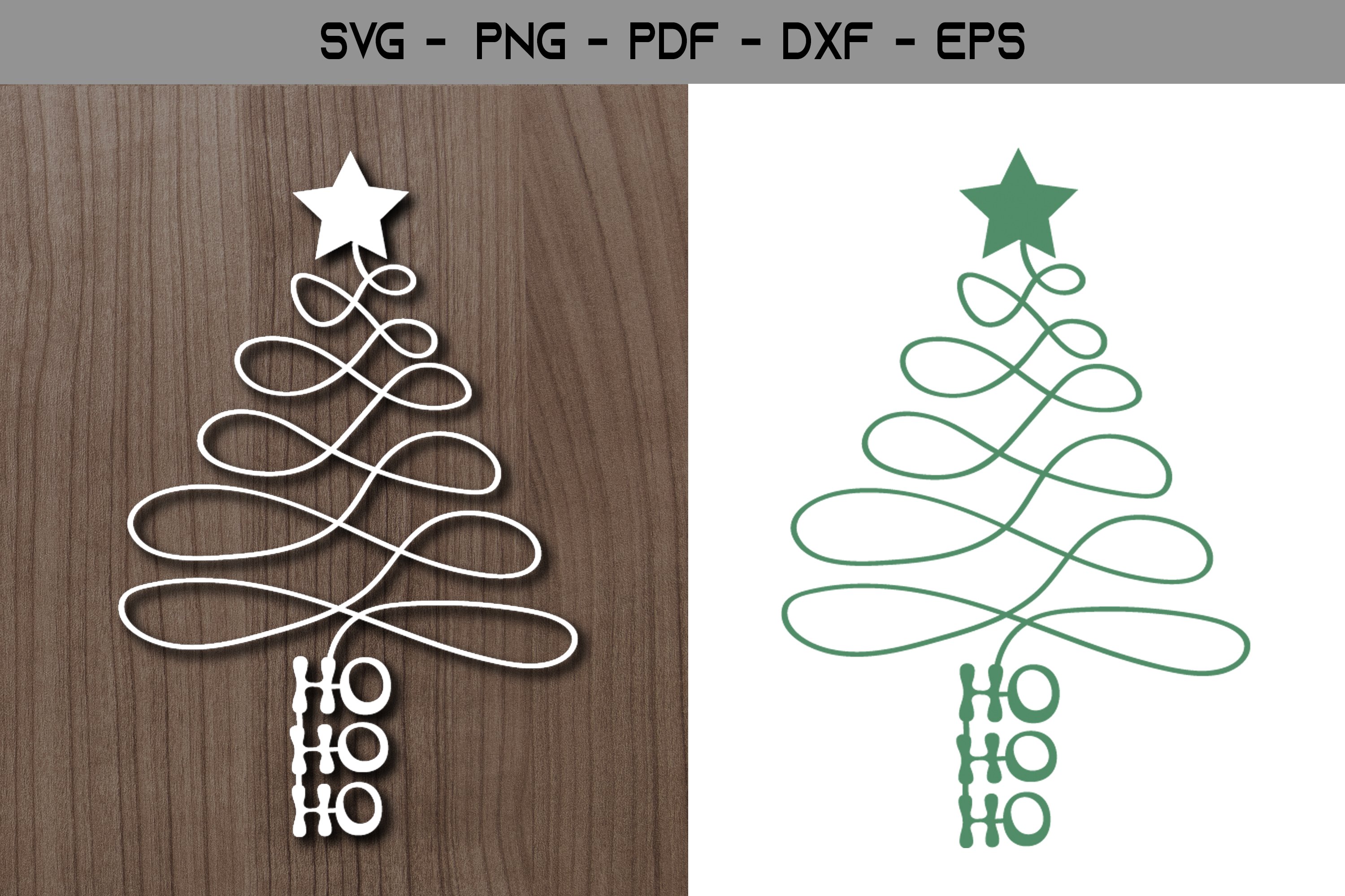 Ho Ho Ho Christmas Paper Template Design