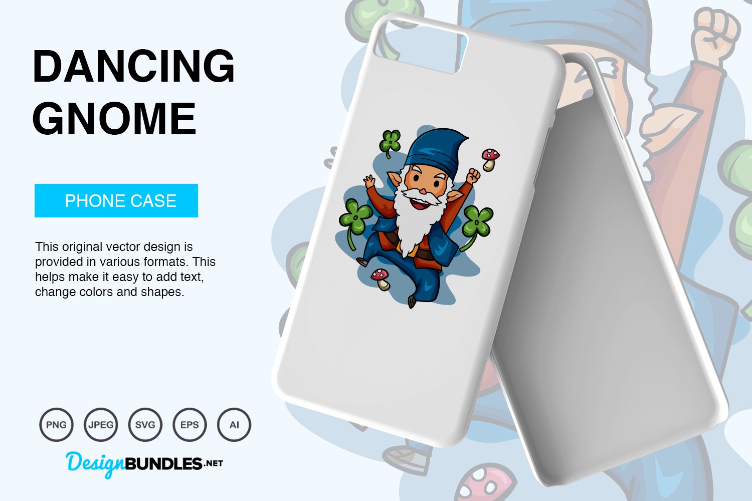 Dancing Gnome Vector Illustration