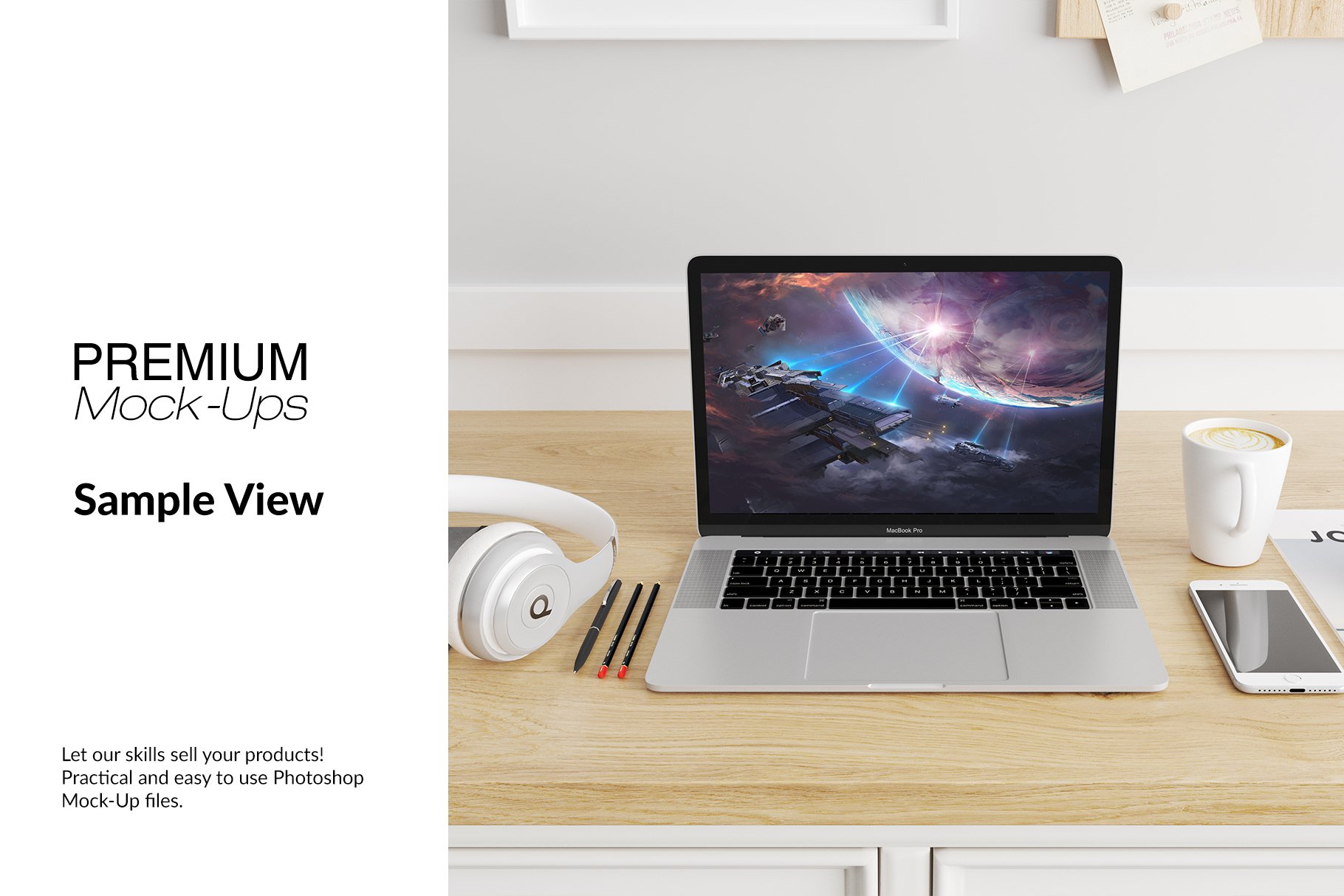 Home Office Laptop Mockup Set